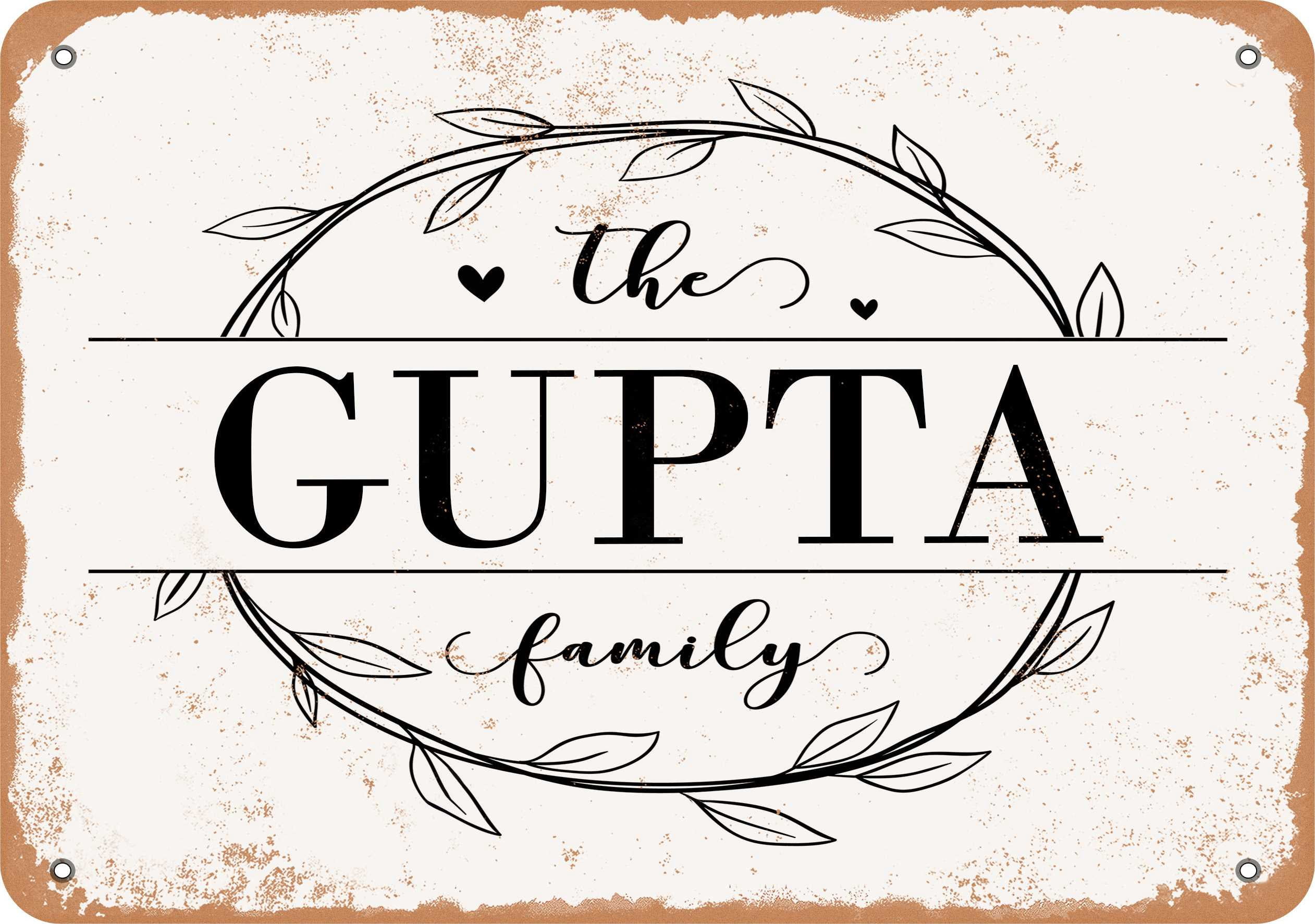 7 x 10 Metal Sign - The Gupta Family (Style 1) - Vintage Rusty Look ...