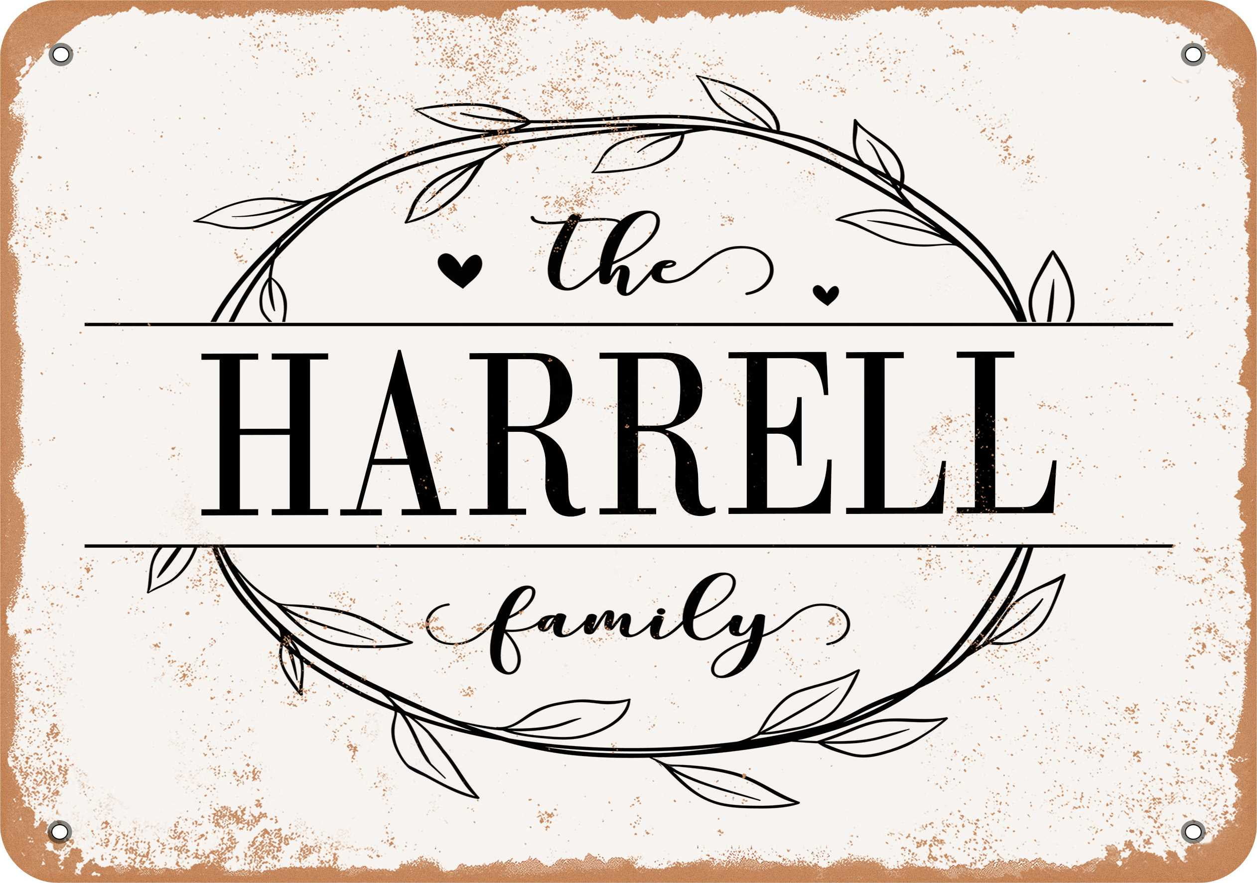 7 x 10 Metal Sign - The Harrell Family (Style 1) - Vintage Rusty Look ...