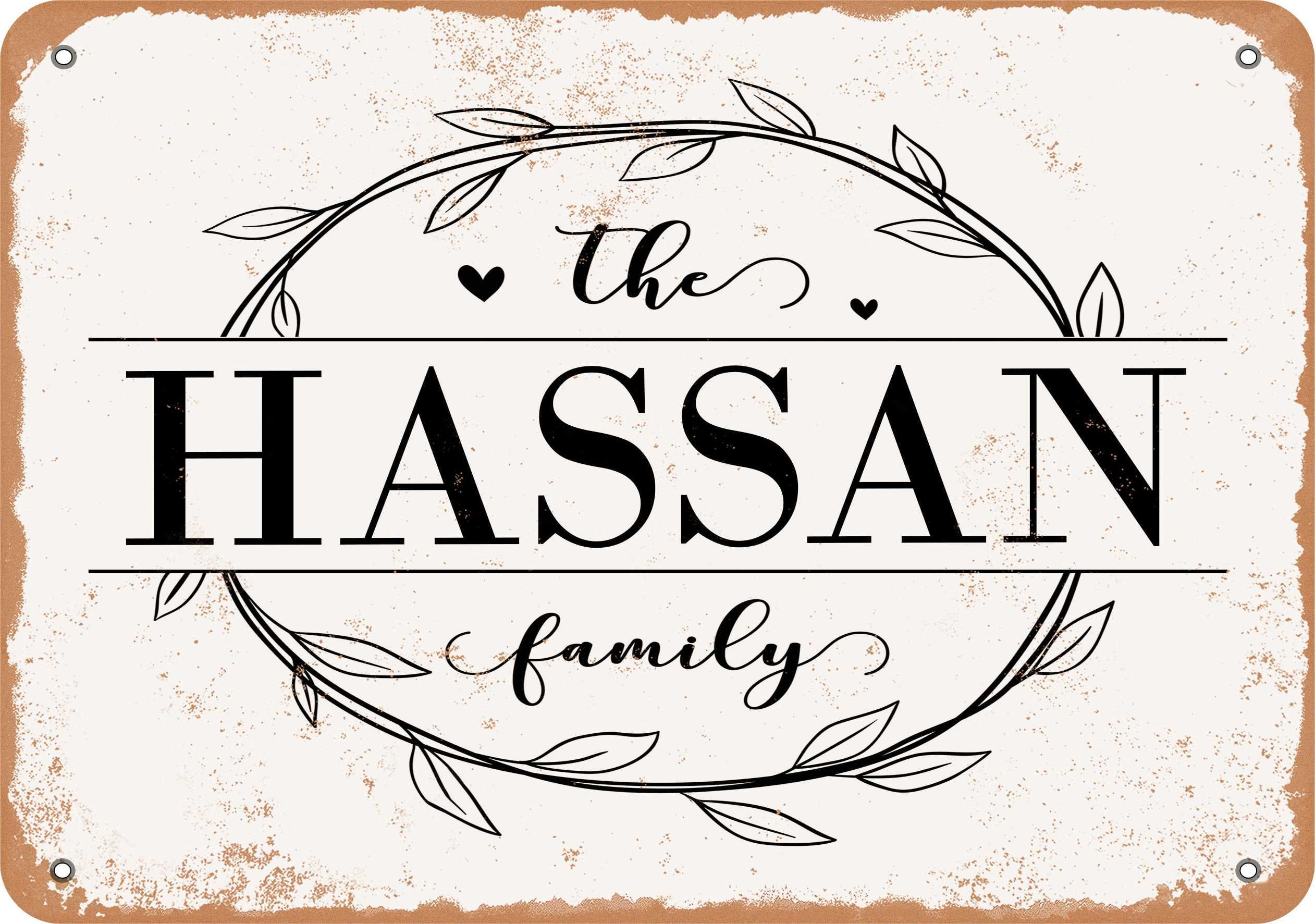 7 x 10 Metal Sign - The Hassan Family (Style 1) - Vintage Rusty Look ...