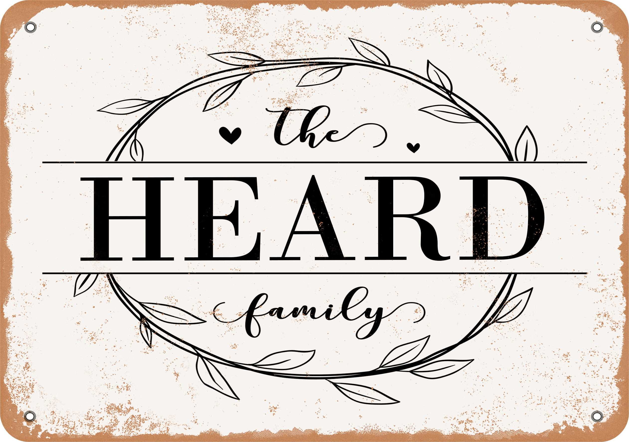 7 x 10 Metal Sign - The Heard Family (Style 1) - Vintage Rusty Look ...