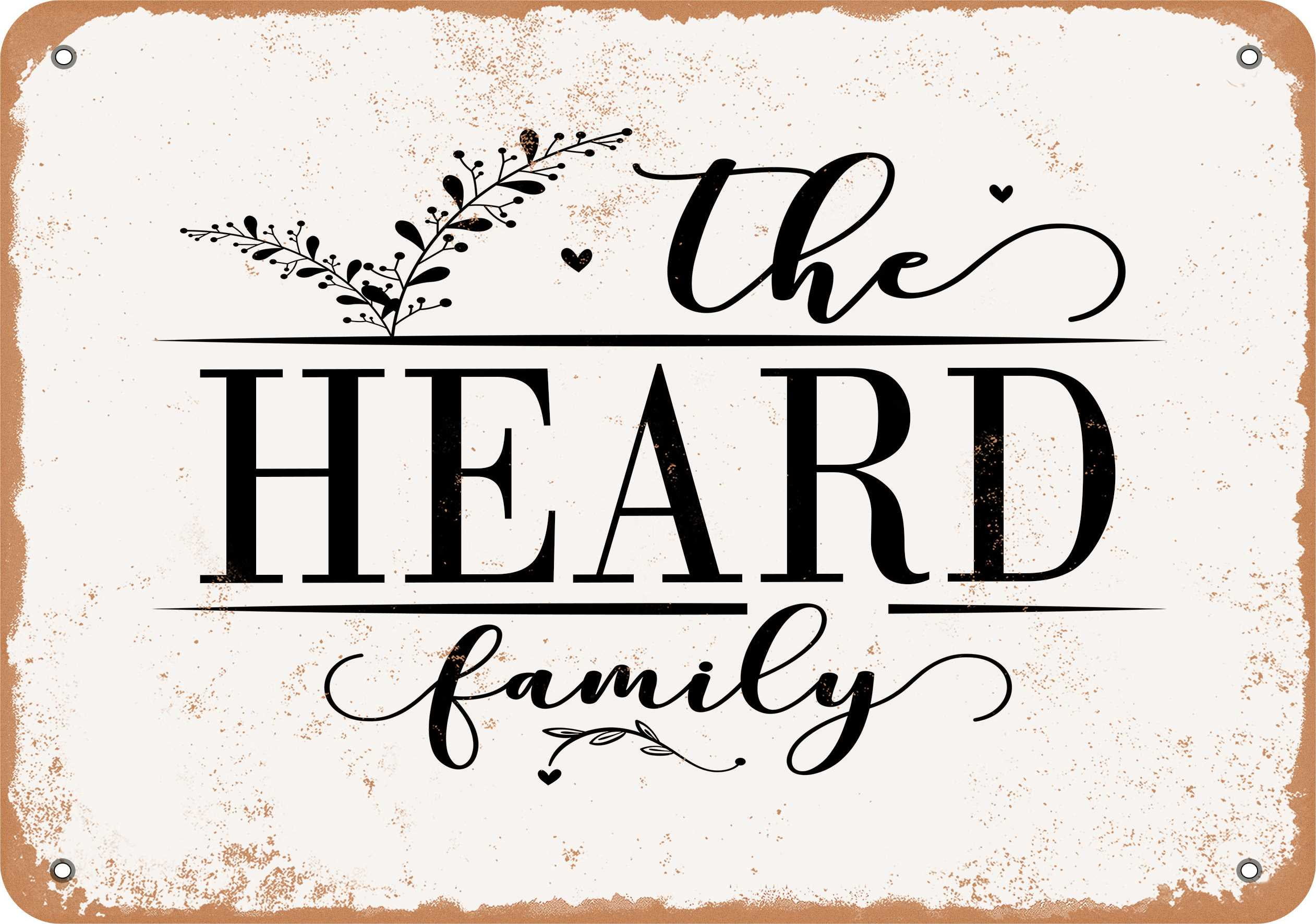 7 x 10 Metal Sign - The Heard Family (Style 2) - Vintage Rusty Look ...