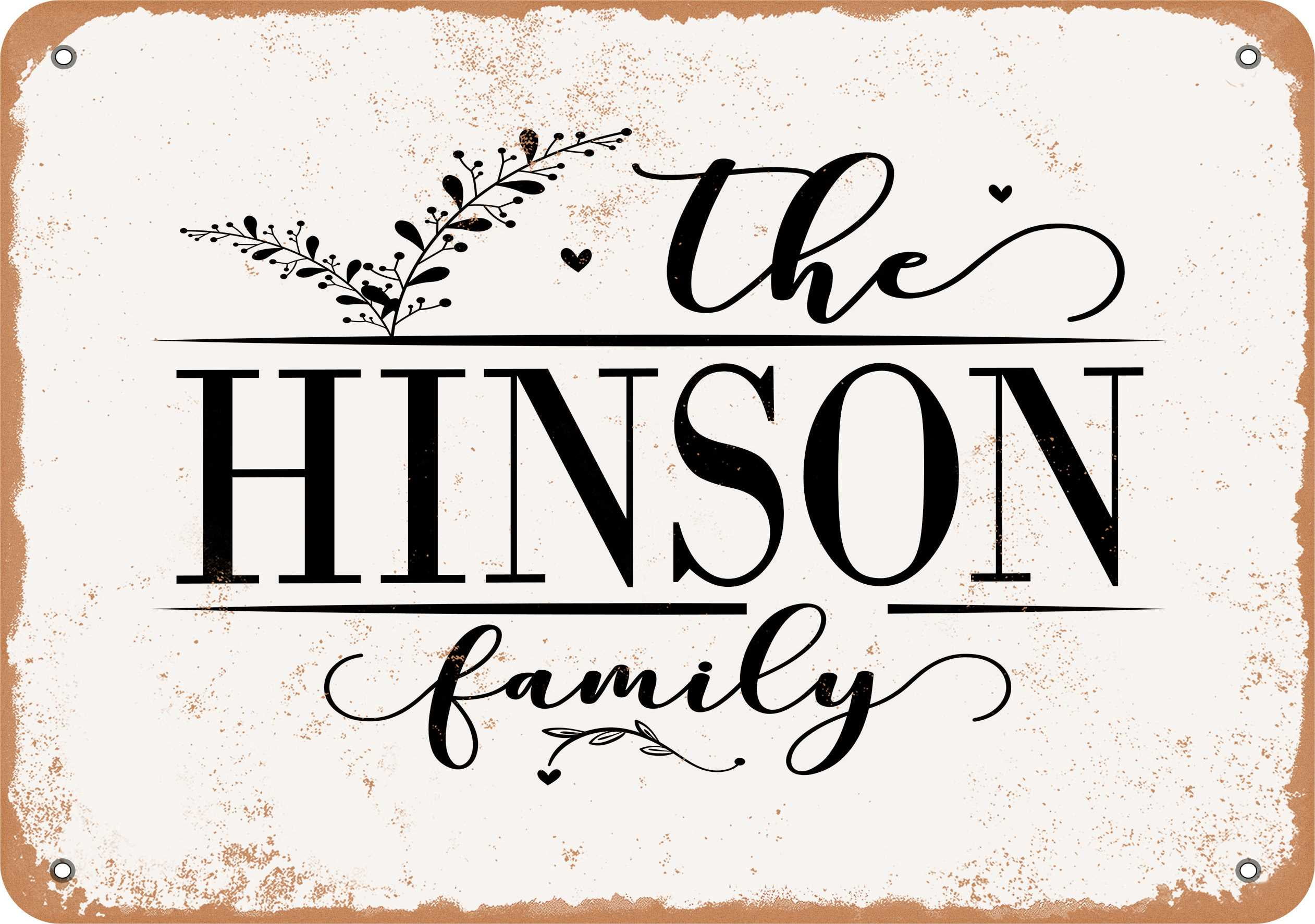 7 x 10 Metal Sign - The Hinson Family (Style 2) - Vintage Rusty Look - Walmart.com