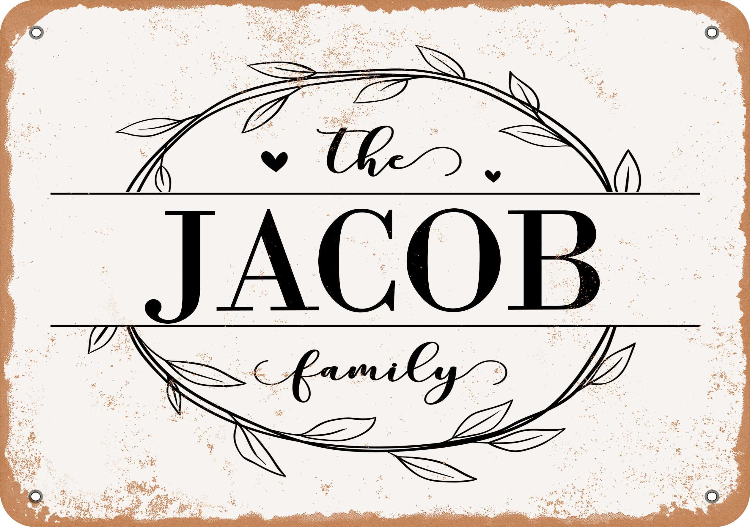 7 x 10 Metal Sign - The Jacob Family (Style 1) - Vintage Rusty Look ...