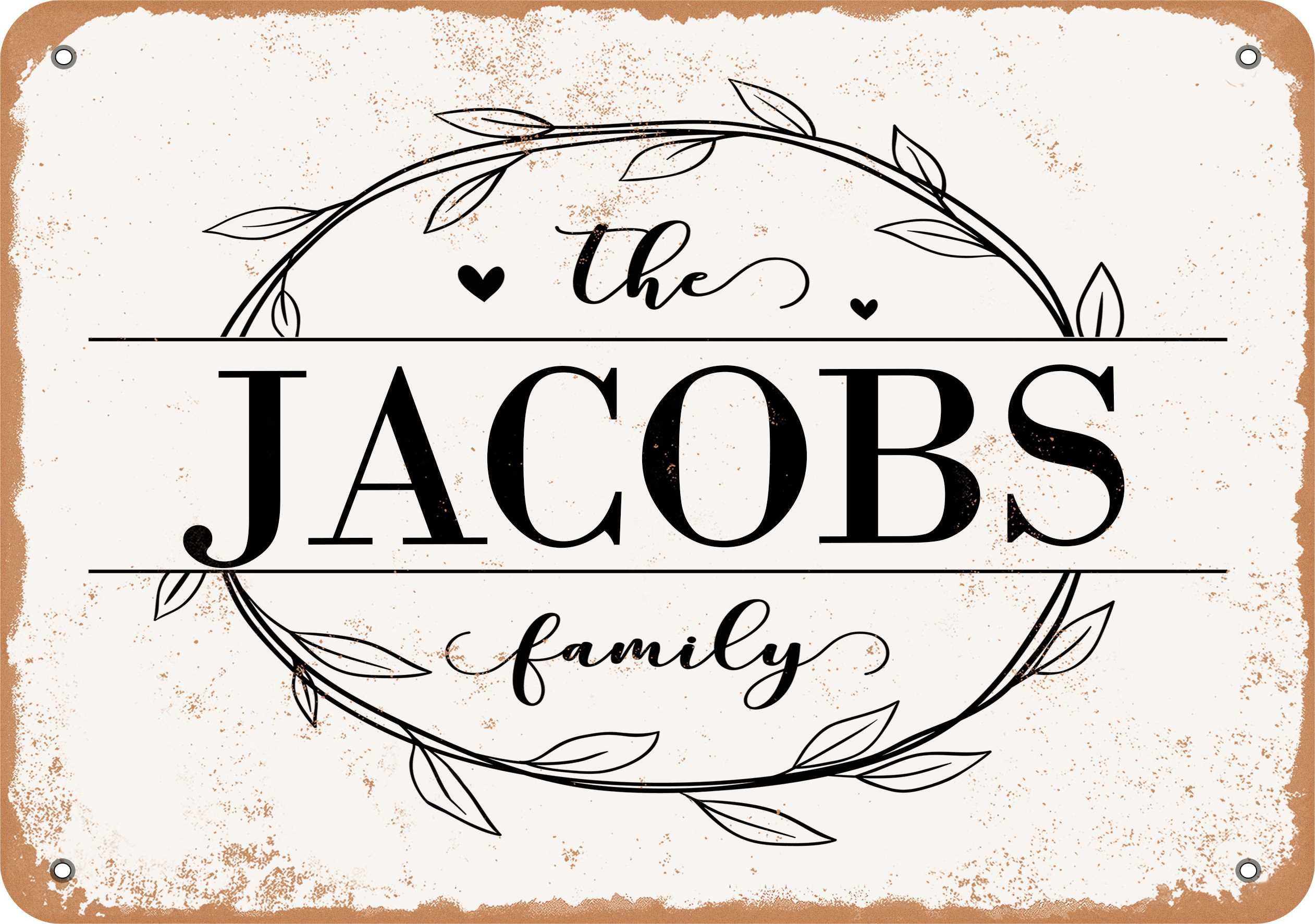7 x 10 Metal Sign - The Jacobs Family (Style 1) - Vintage Rusty Look ...