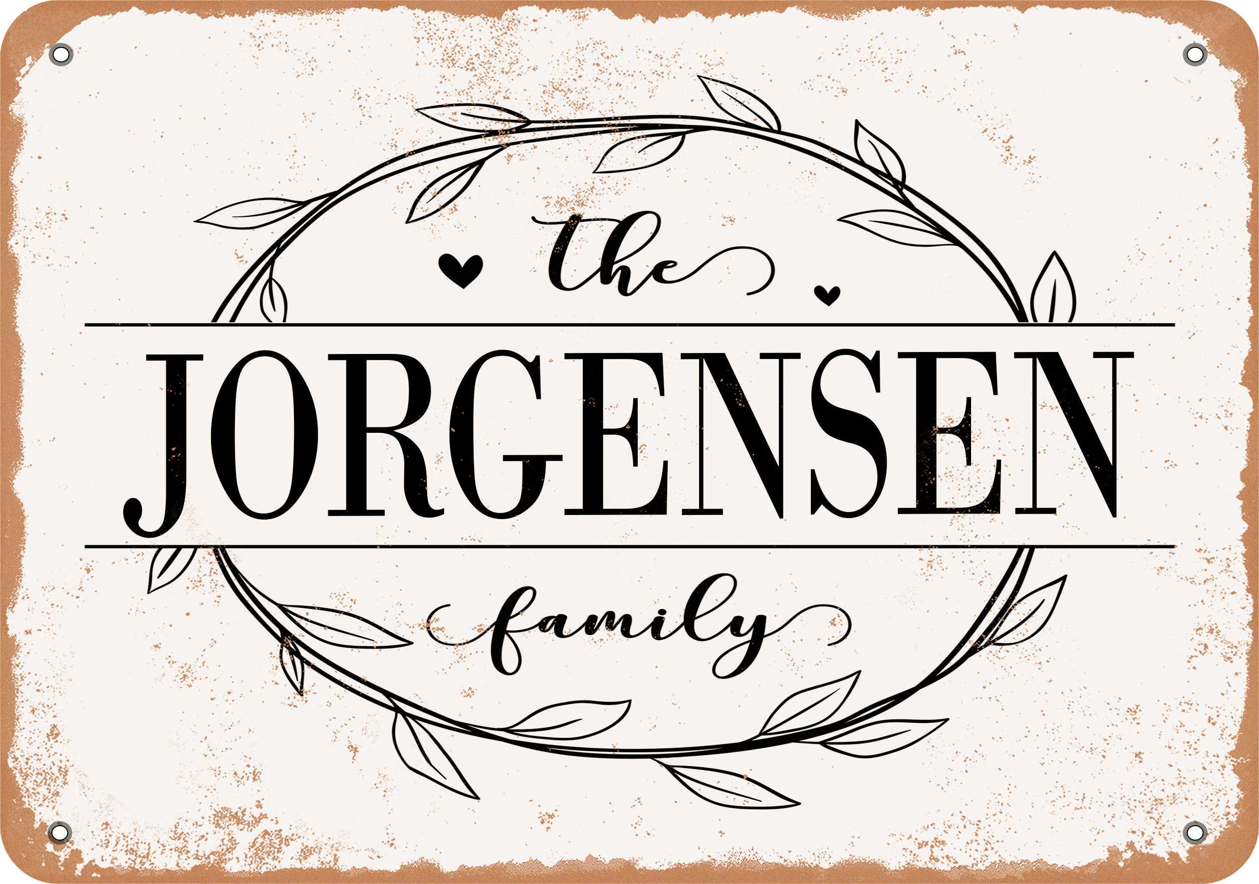 7 x 10 Metal Sign - The Jorgensen Family (Style 1) - Vintage Rusty Look ...