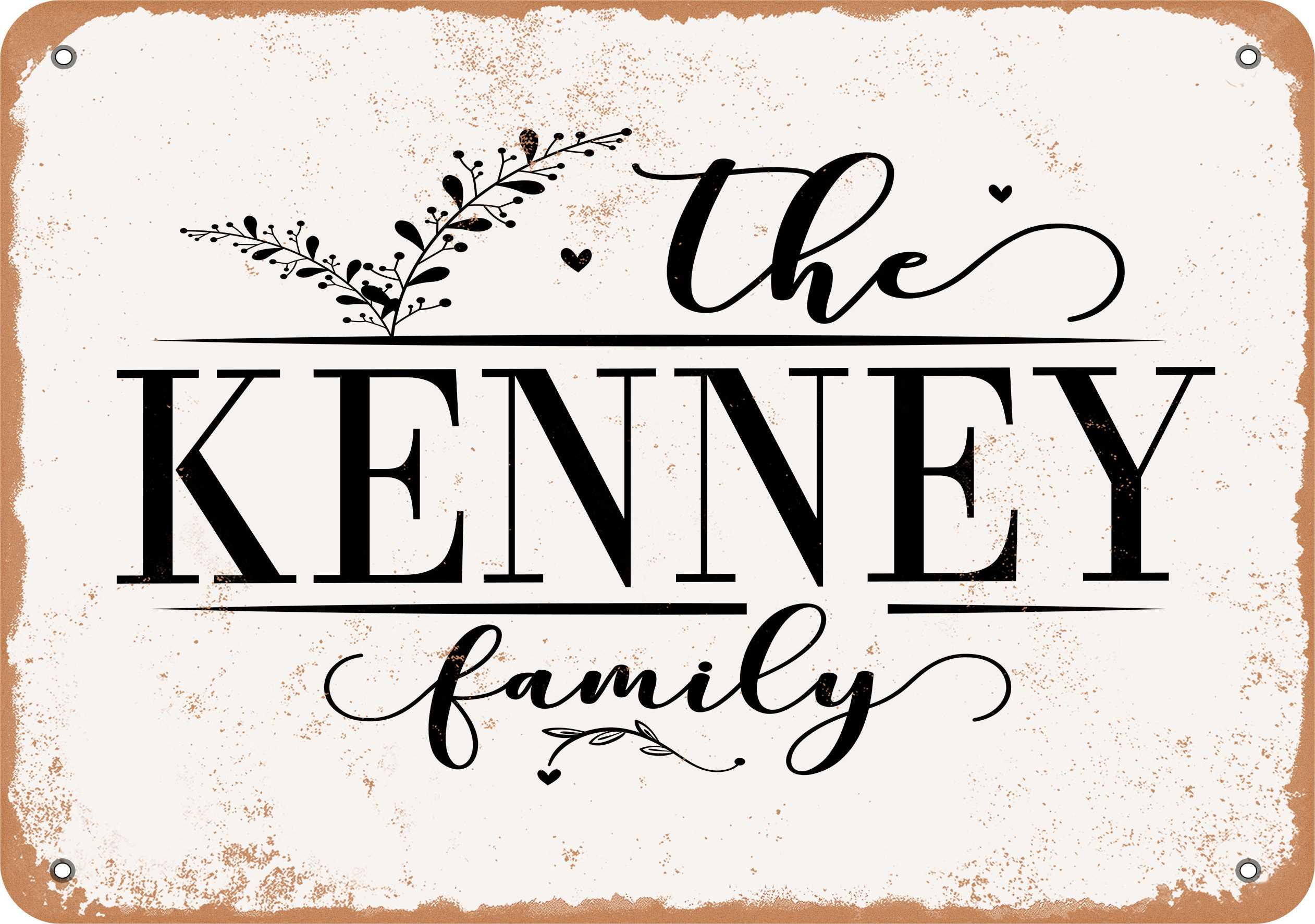 7 x 10 Metal Sign - The Kenney Family (Style 2) - Vintage Rusty Look ...