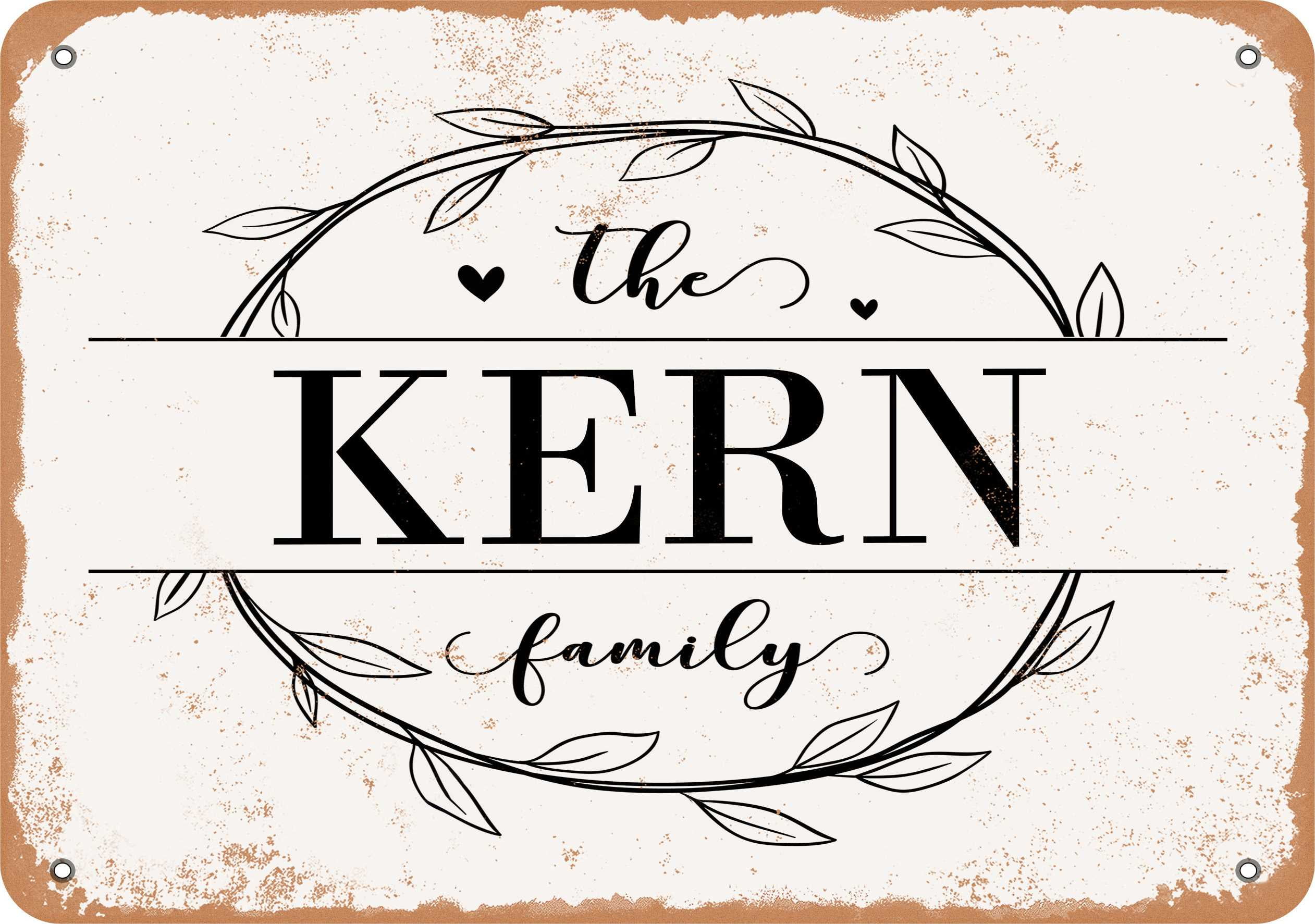 7 x 10 Metal Sign - The Kern Family (Style 1) - Vintage Rusty Look ...