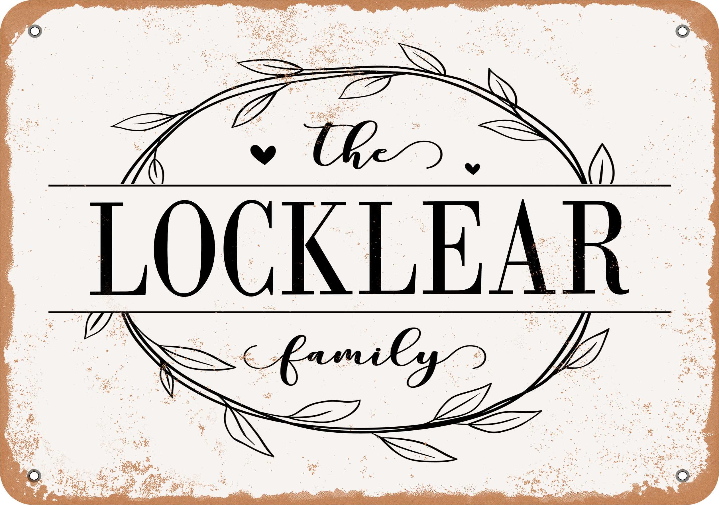 7 x 10 Metal Sign - The Locklear Family (Style 1) - Vintage Rusty Look ...