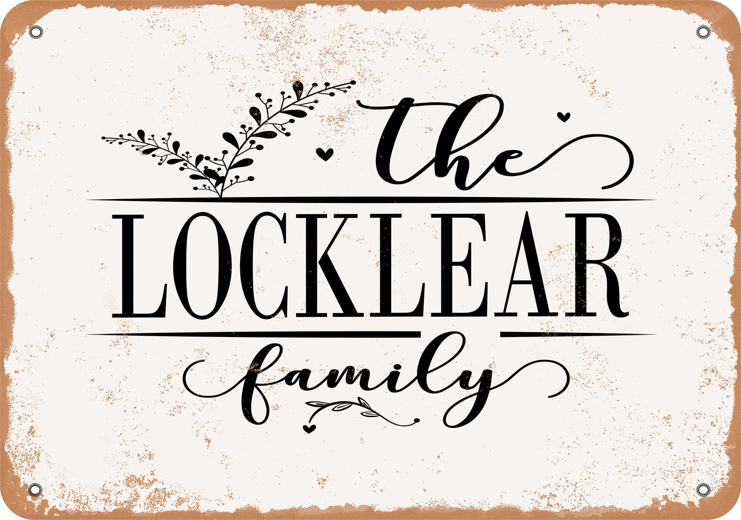 7 x 10 Metal Sign - The Locklear Family (Style 2) - Vintage Rusty Look ...
