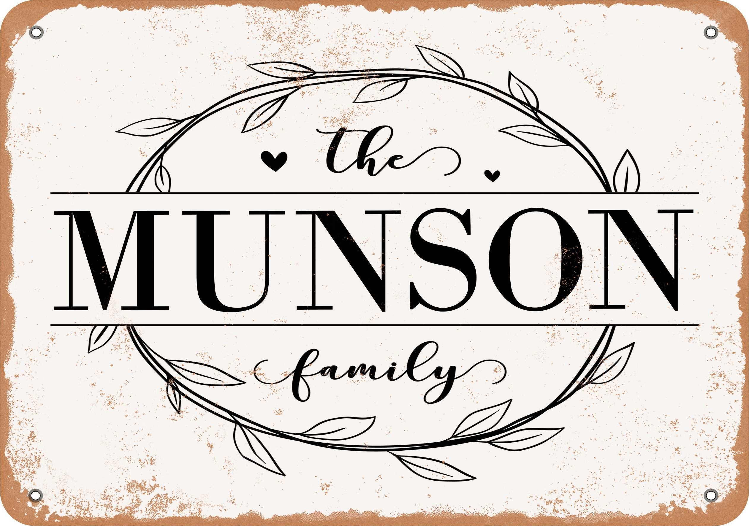 7 x 10 Metal Sign - The Munson Family (Style 1) - Vintage Rusty Look ...