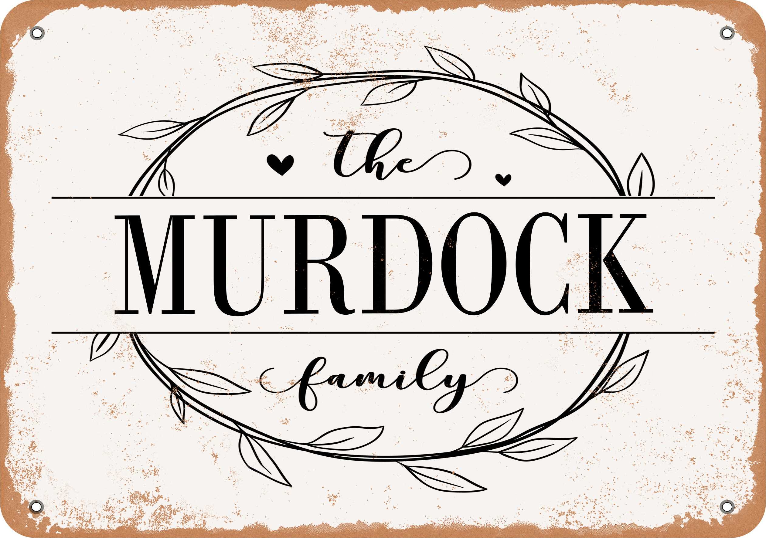 7 x 10 Metal Sign - The Murdock Family (Style 1) - Vintage Rusty Look ...
