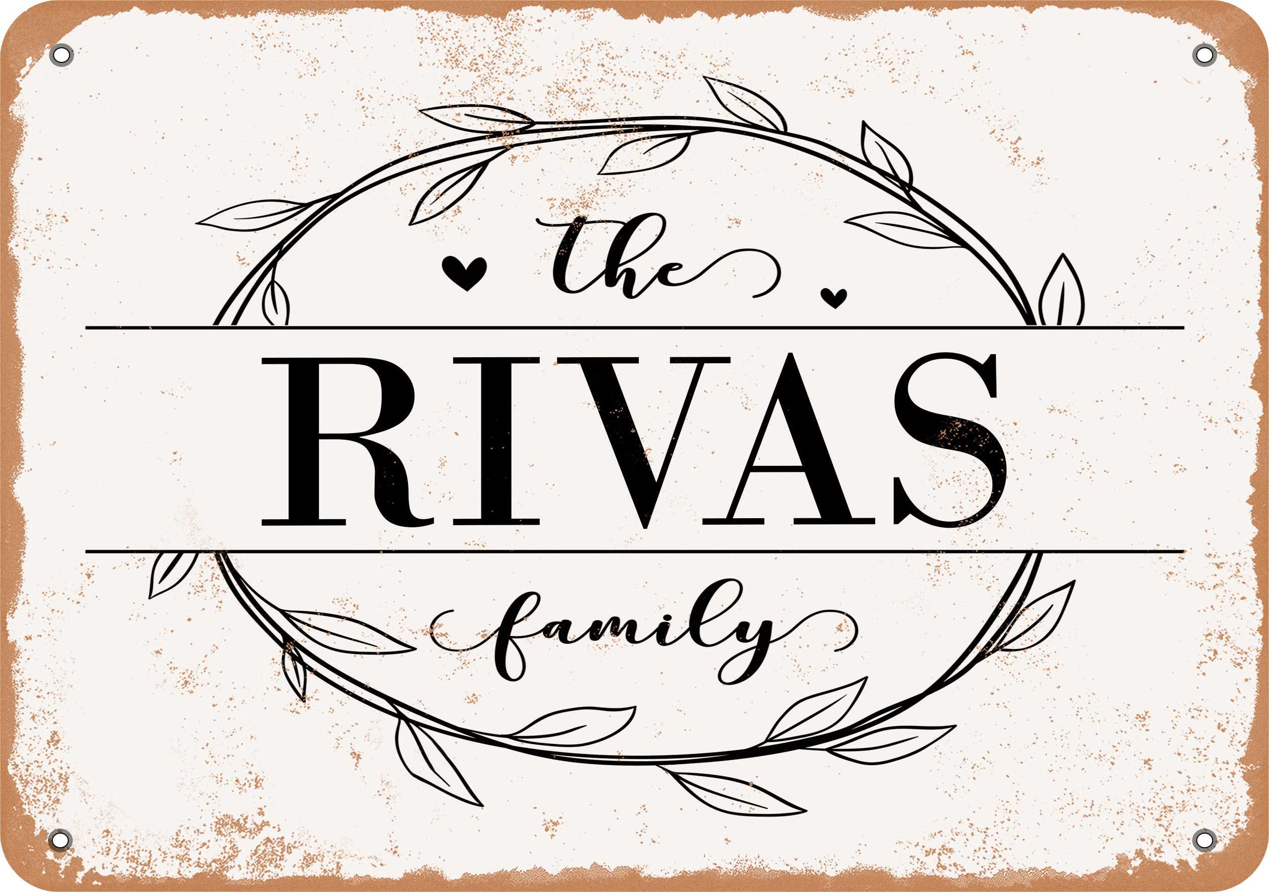 7 x 10 Metal Sign - The Rivas Family (Style 1) - Vintage Rusty Look ...