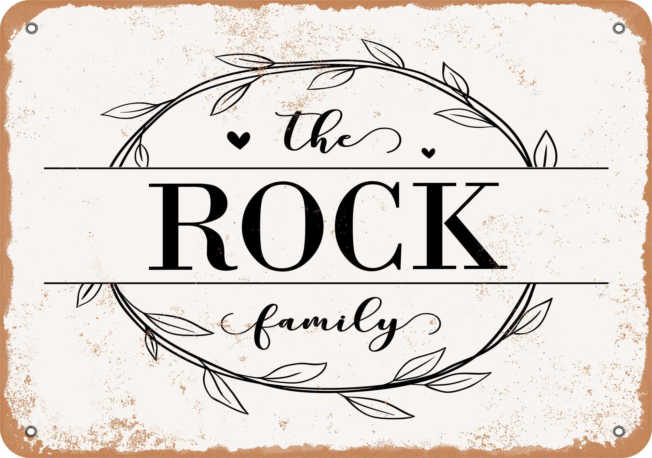 7 x 10 Metal Sign - The Rock Family (Style 1) - Vintage Rusty Look ...