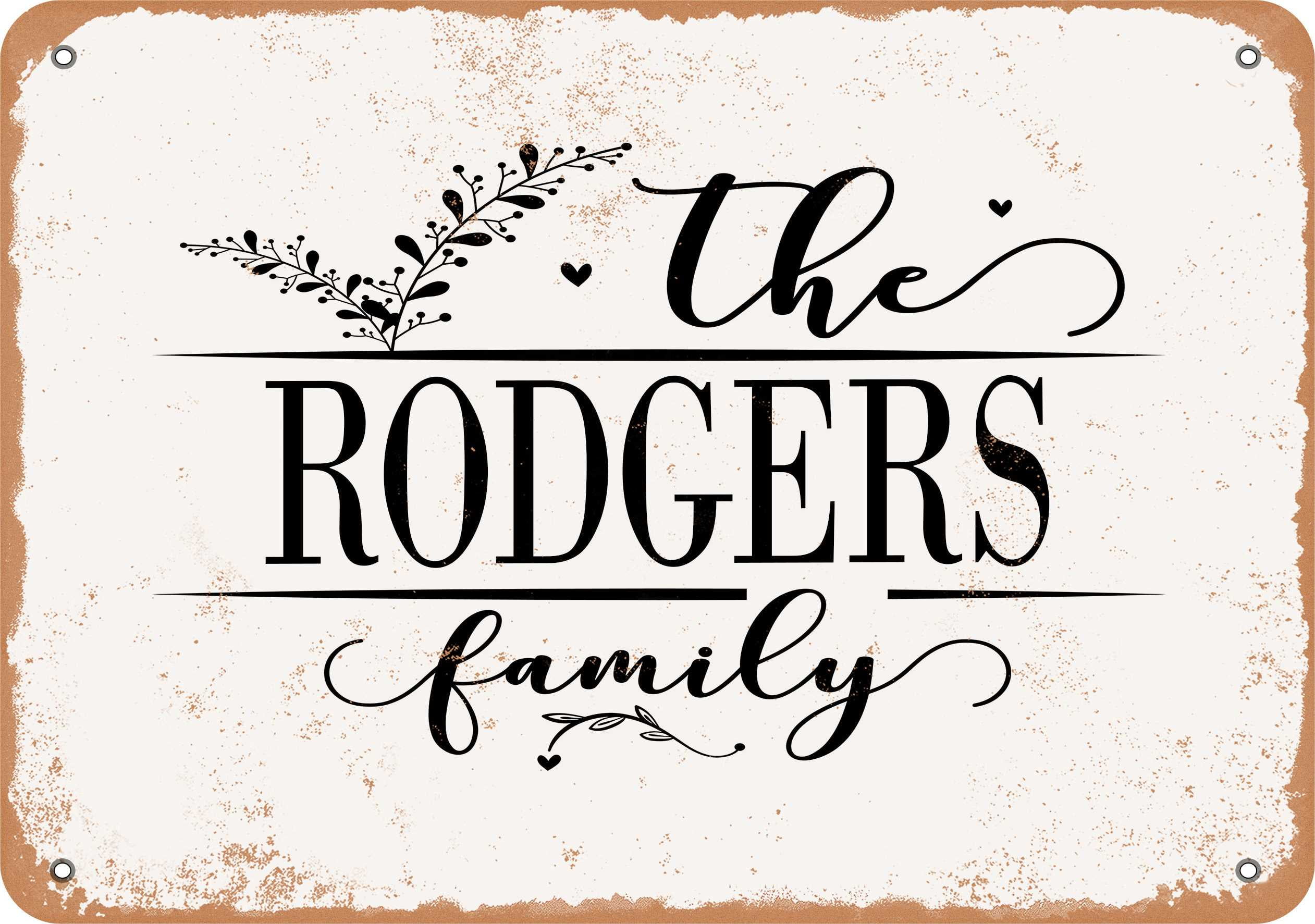 7 x 10 Metal Sign - The Rodgers Family (Style 2) - Vintage Rusty Look ...