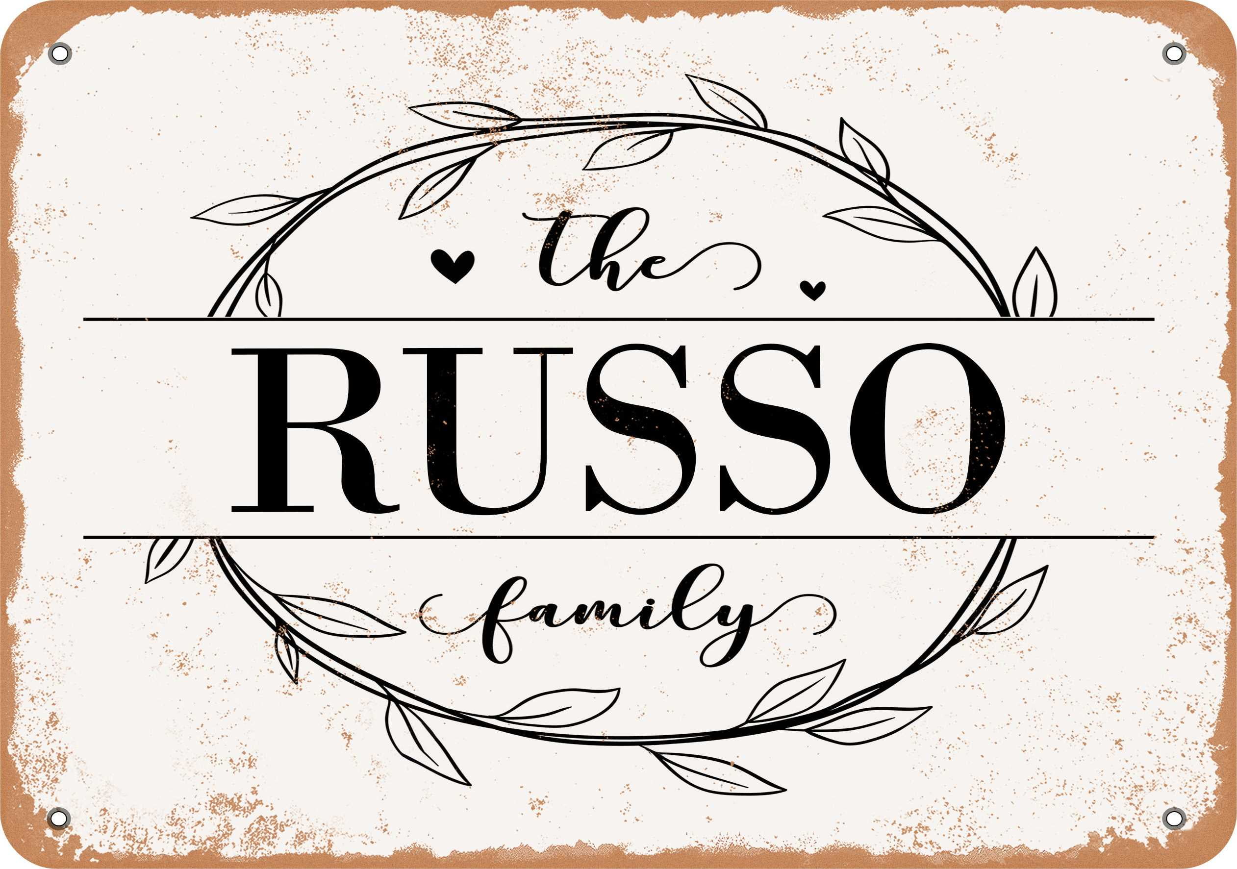 7 x 10 Metal Sign - The Russo Family (Style 1) - Vintage Rusty Look ...
