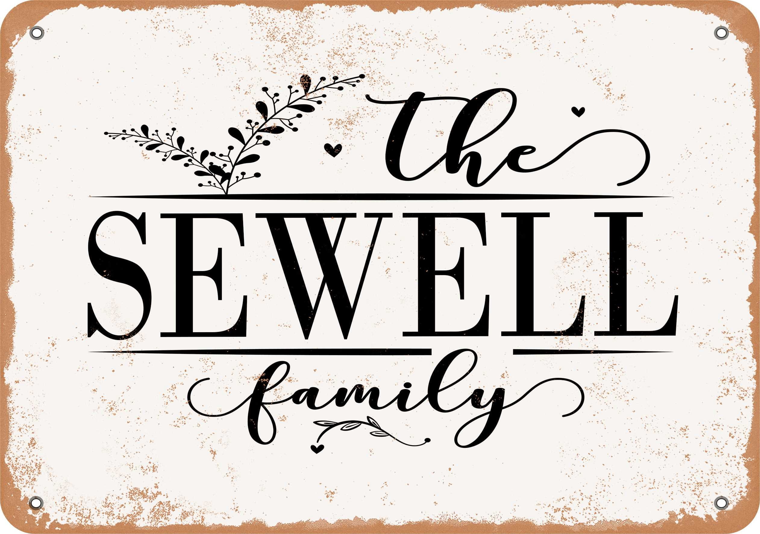 7 x 10 Metal Sign - The Sewell Family (Style 2) - Vintage Rusty Look ...
