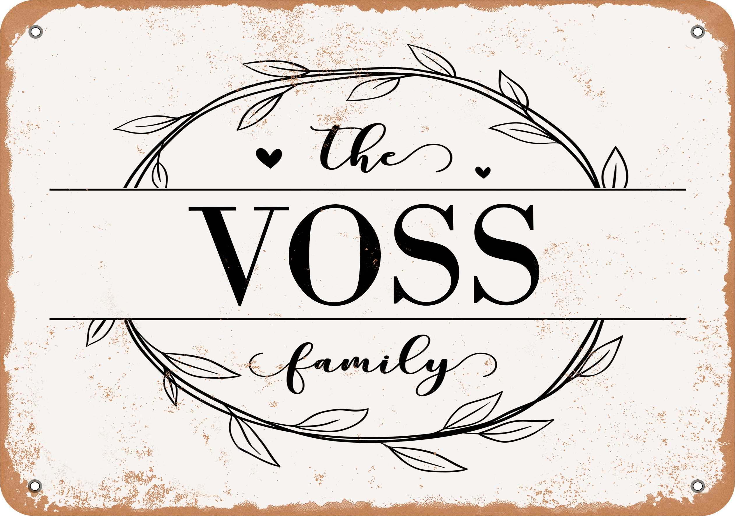 7 x 10 Metal Sign - The Voss Family (Style 1) - Vintage Rusty Look ...