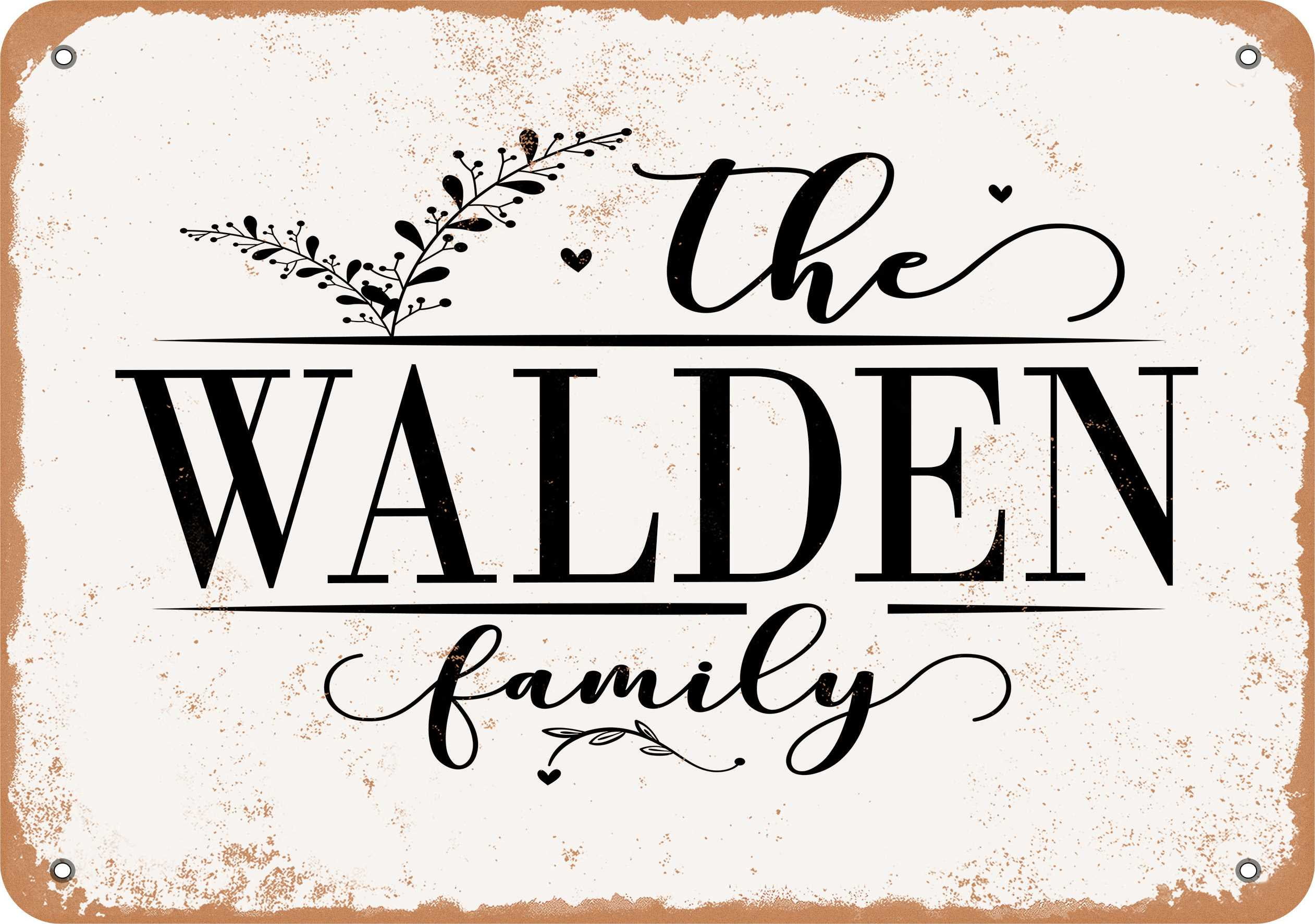 7 x 10 Metal Sign - The Walden Family (Style 2) - Vintage Rusty Look ...