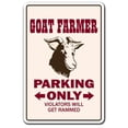 7 x 10 in. Goat Farmer Aluminum Sign - Goats Parking Aluminum Signs ...
