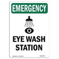 7 X 10 In Osha Emergency Sign Eye Wash Station With Symbol