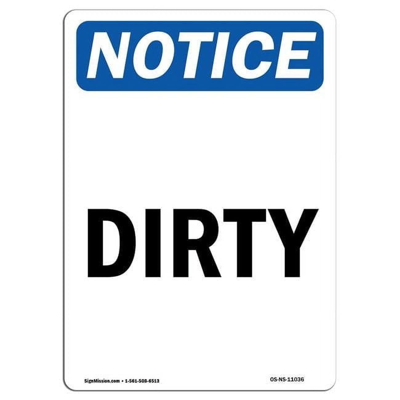 7 x 10 in. OSHA Notice Sign - Dirty - Walmart.com