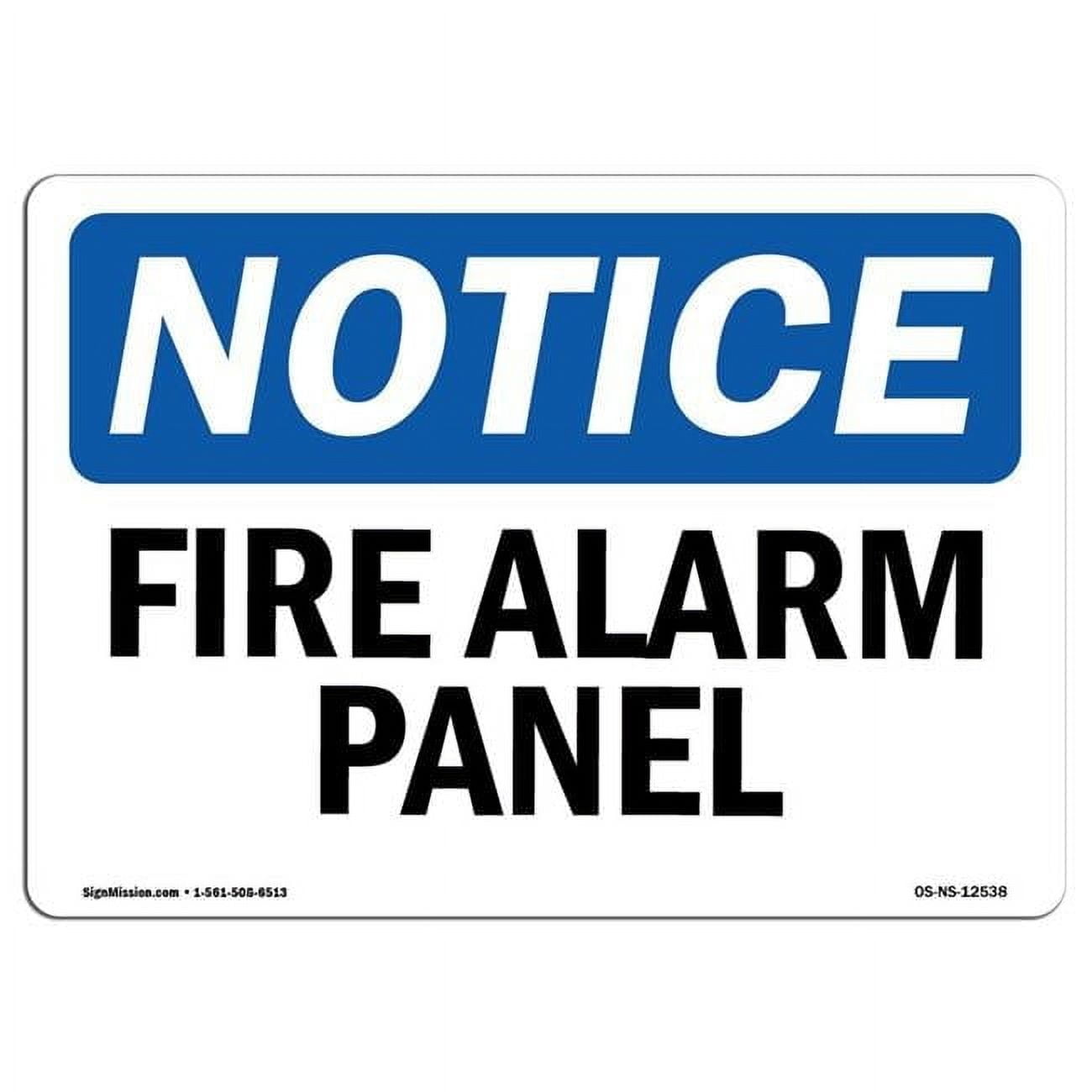 7 x 10 in. OSHA Notice Sign - Fire Alarm Panels - Walmart.com