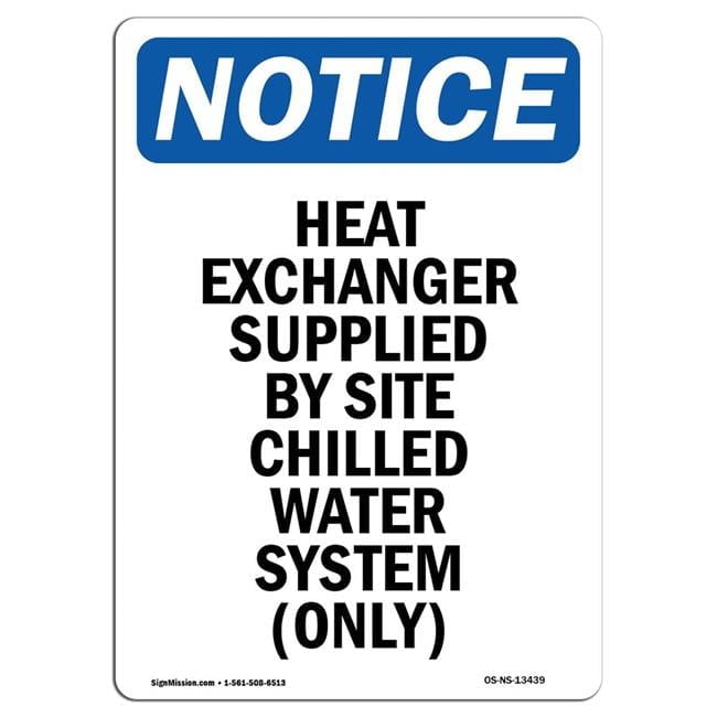 7 x 10 in. OSHA Notice Sign - Heat Exchanger Supplied by Site - Walmart.com