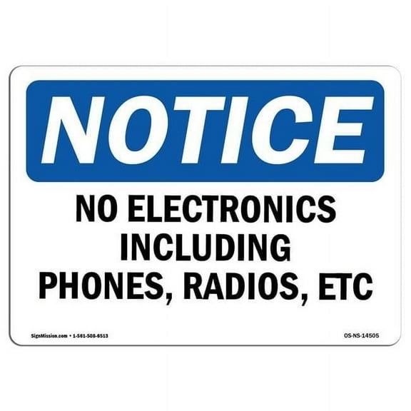 No Electronics Sign