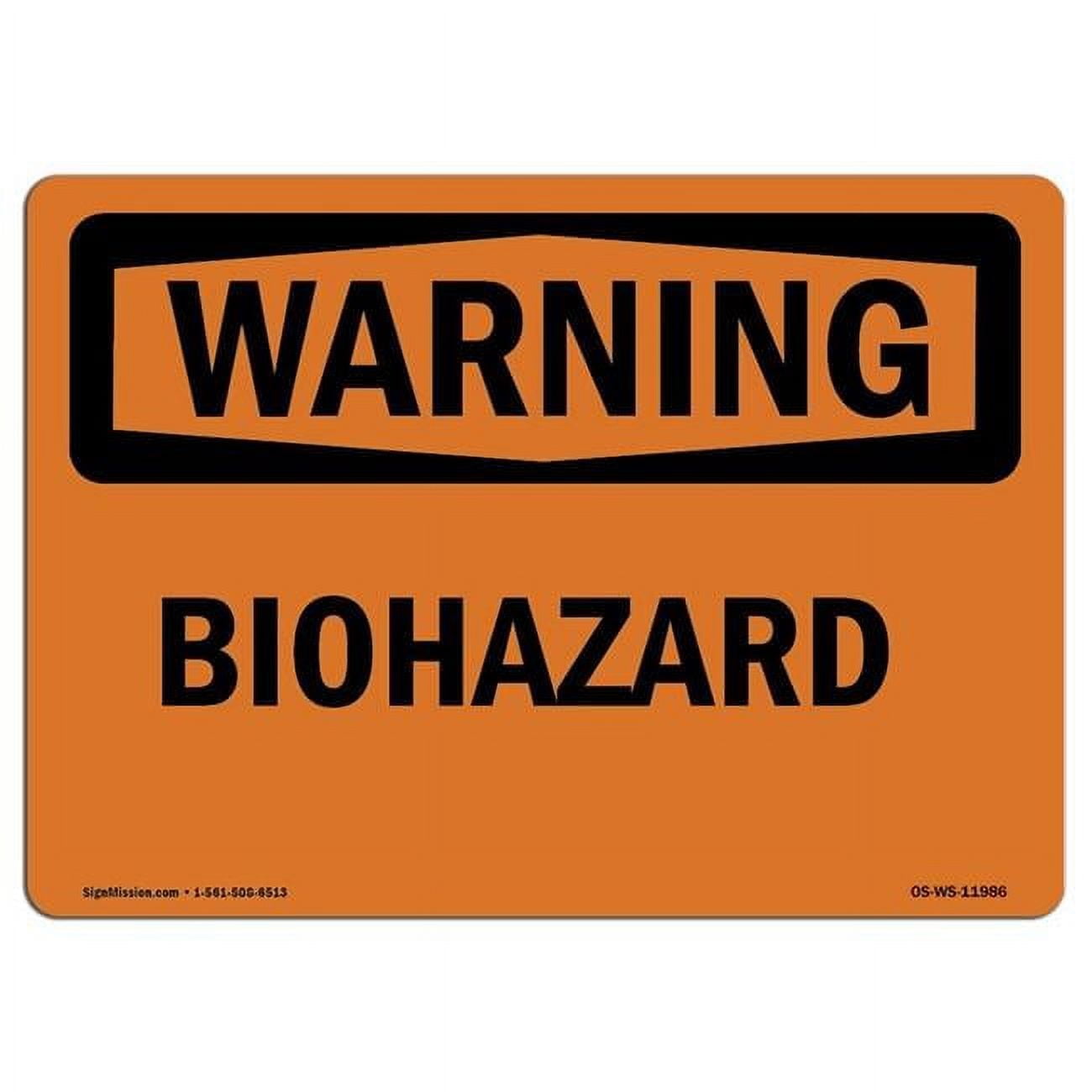 7 x 10 in. OSHA Warning Sign - Biohazard - Walmart.com