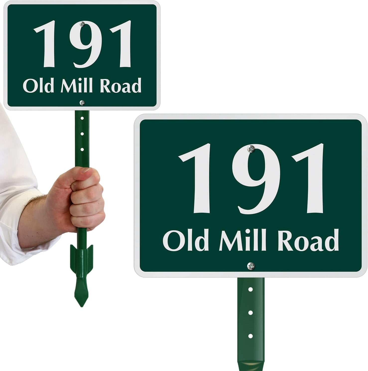 7 x 10 inch Custom House Address Yard Sign with 18 inch Stake ...