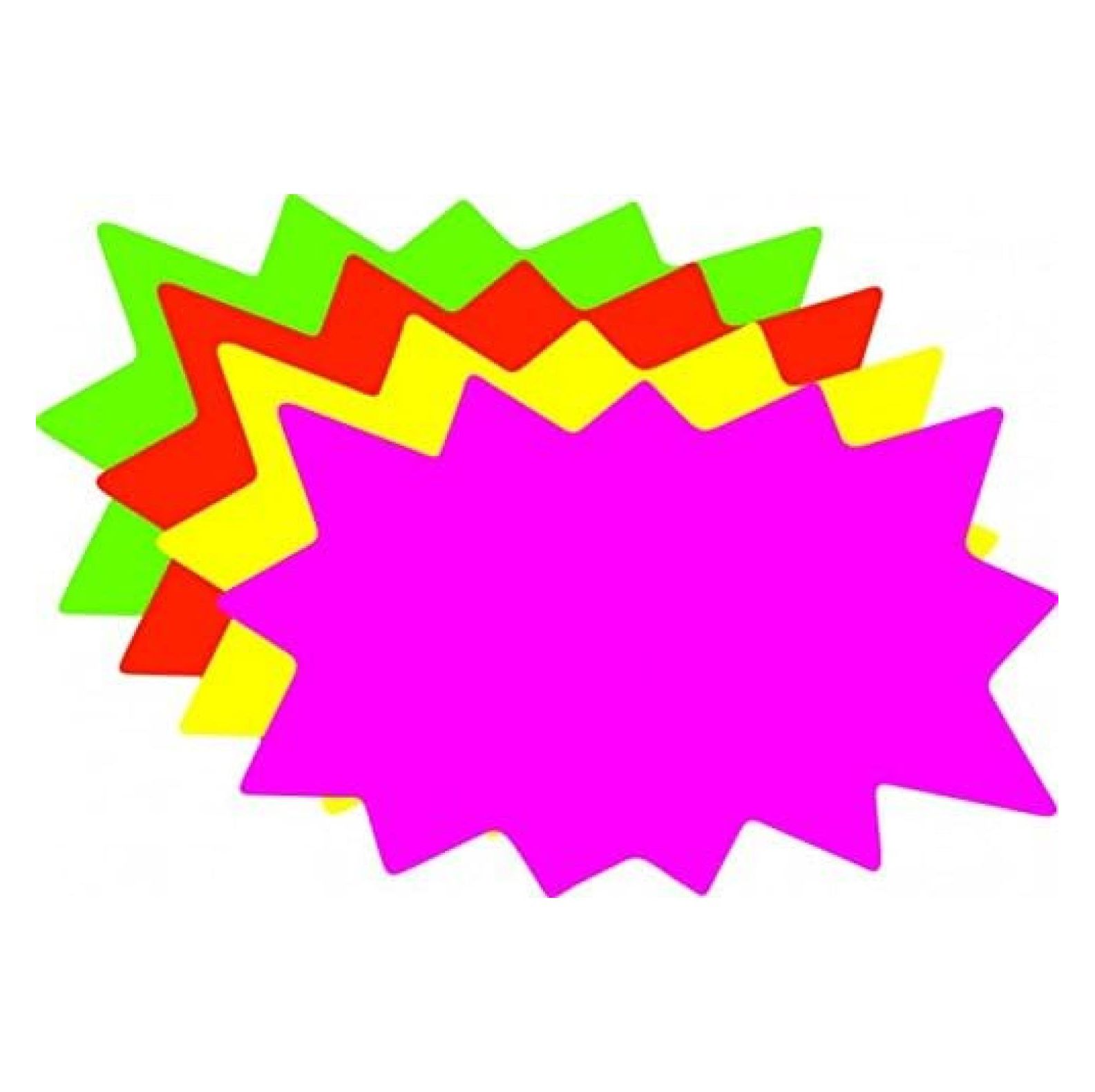 7" x 11" Large BLANK Solar Star Neon Fluorescent Signs - 100 Total ...