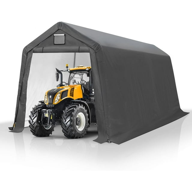 7' x 12' Outdoor Storage Shed- Heavy Duty Storage Shelter Tent with ...