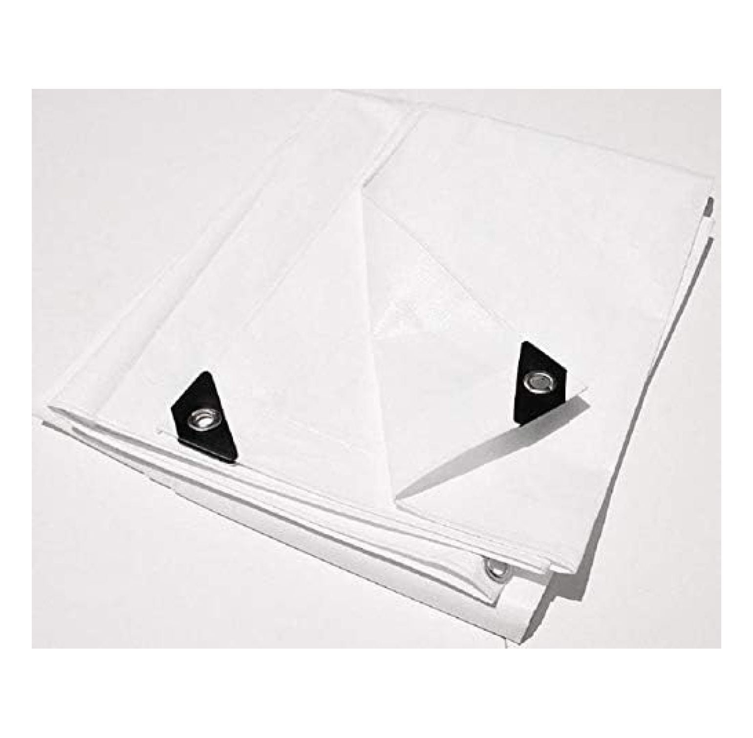 7' x 12' White Heavy Duty Waterproof 12 mil Tarp with Grommets ...