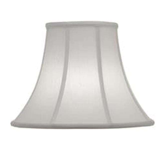 7 x 14 x 11 in. Softback Bell Lamp Shade, Off White Silk Shantung ...