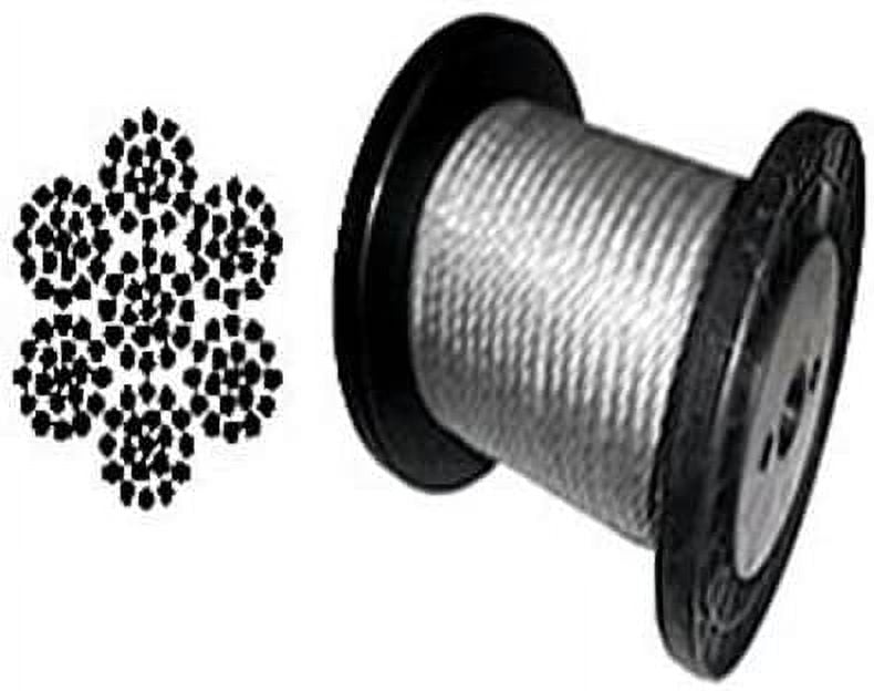 7 x 19 Galvanized Aircraft Cable Wire Rope 5/16" - 50, 100, 200 ft (200 ...
