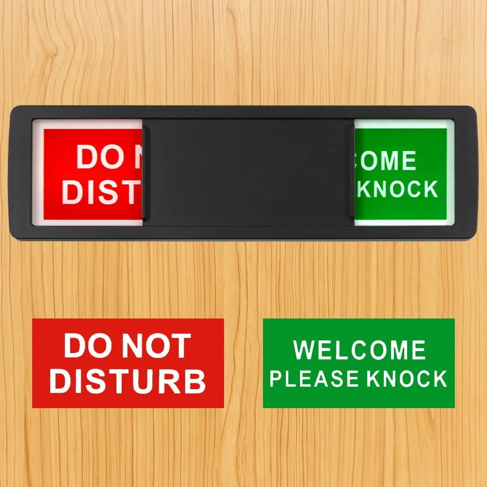 7 x 2 Inch Do Not Disturb Sign, Slider Door Indicator Sign for Office ...
