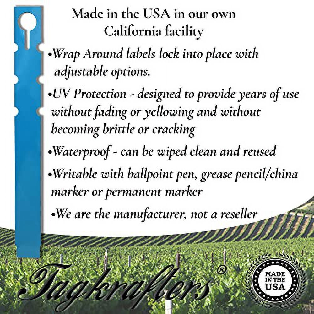 7" x 3/4" Mint - 1,000 Pcs - Plastic Plant Tags and Labels - Wrap ...