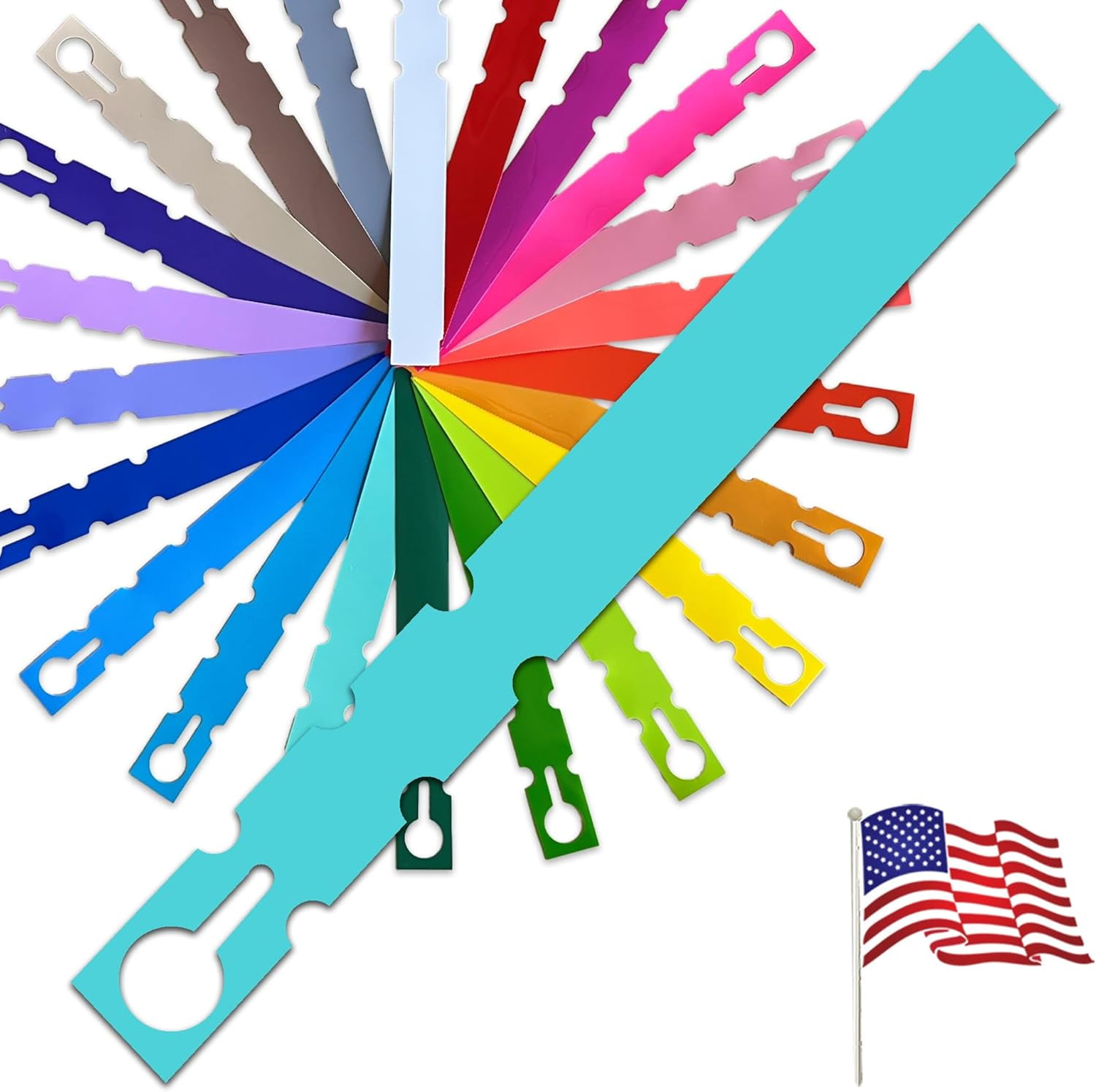 7" x 3/4" Mint - 250 Pcs - Plastic Plant Tags and Labels - Wrap Around ...