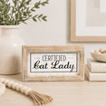 7" x 4" Reversible Wood Frame Sign - Cat Lady/Butt | Multicolor | Fur ...