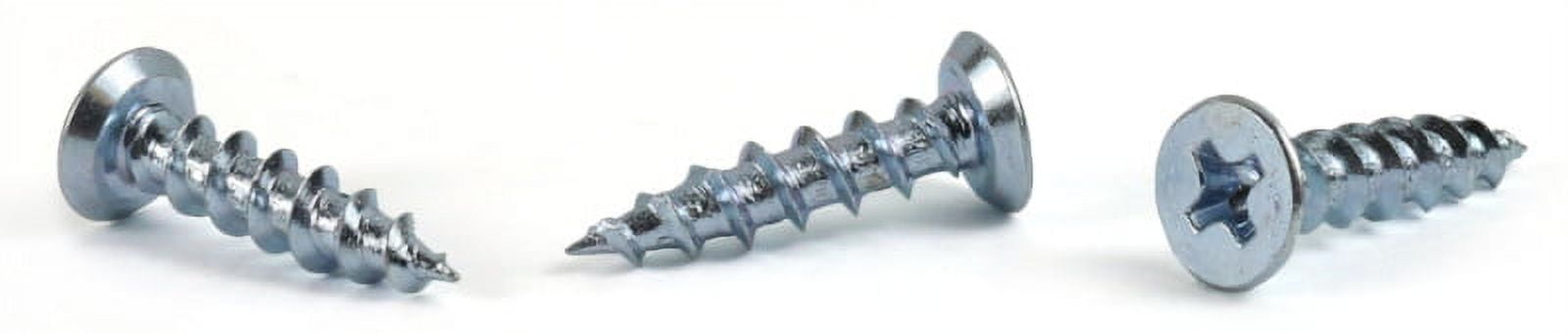 #7 x 5/8" Deep Thread Wood Screws / Phillips / Flat Undercut Head ...