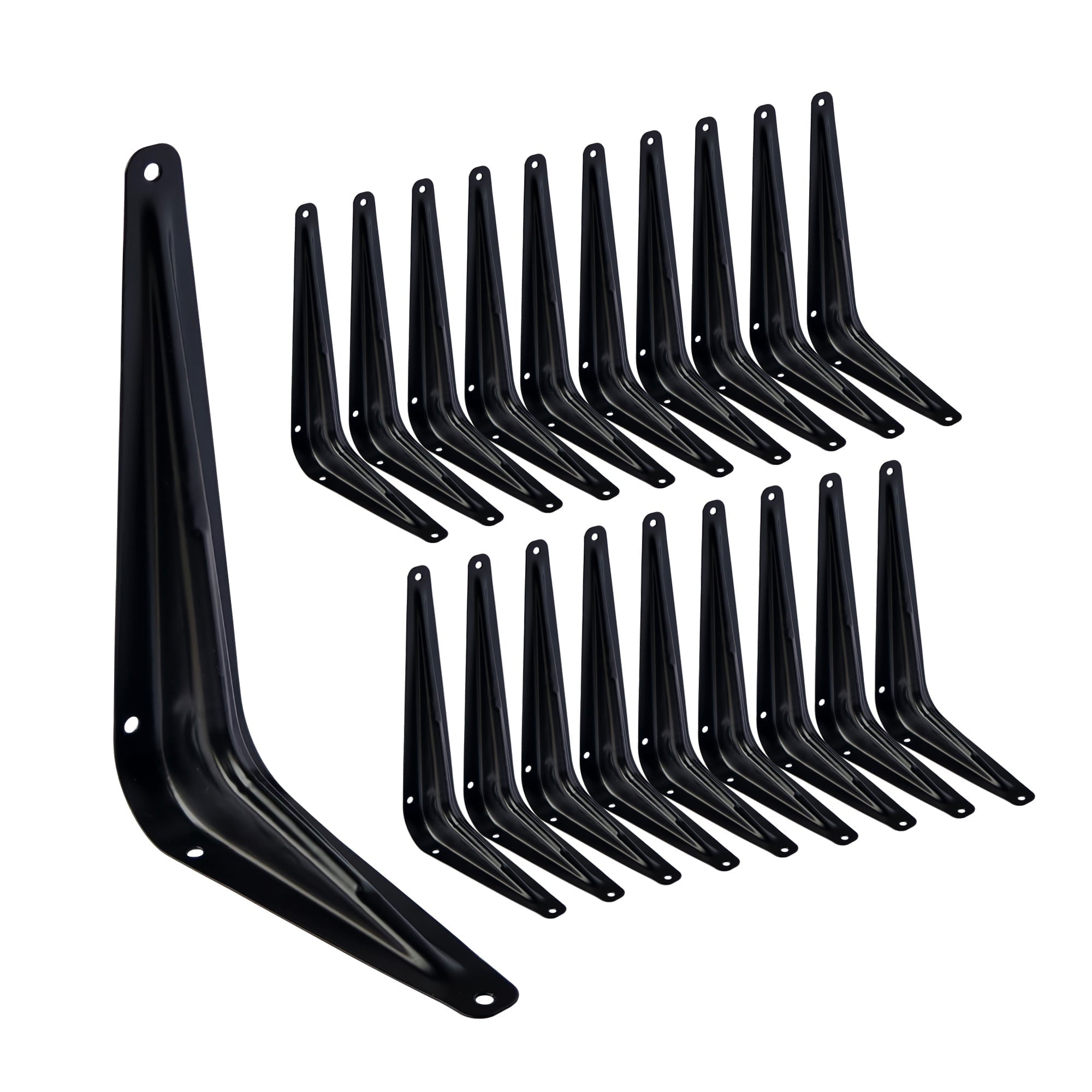 Dynaforge 20 Pack Black 7x5 in. Heavy Duty Dual Rib Floating Shelf ...