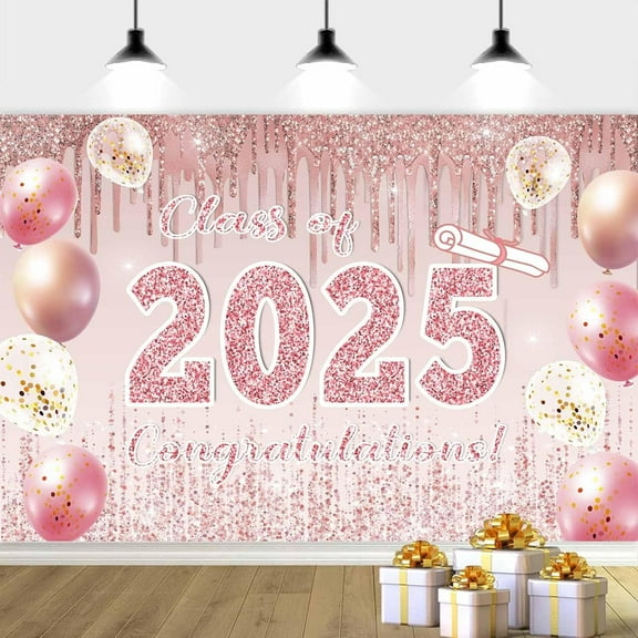 Congrats Grad Backdrop, 70.8''x43.3'' Graduation Background/Class of ...