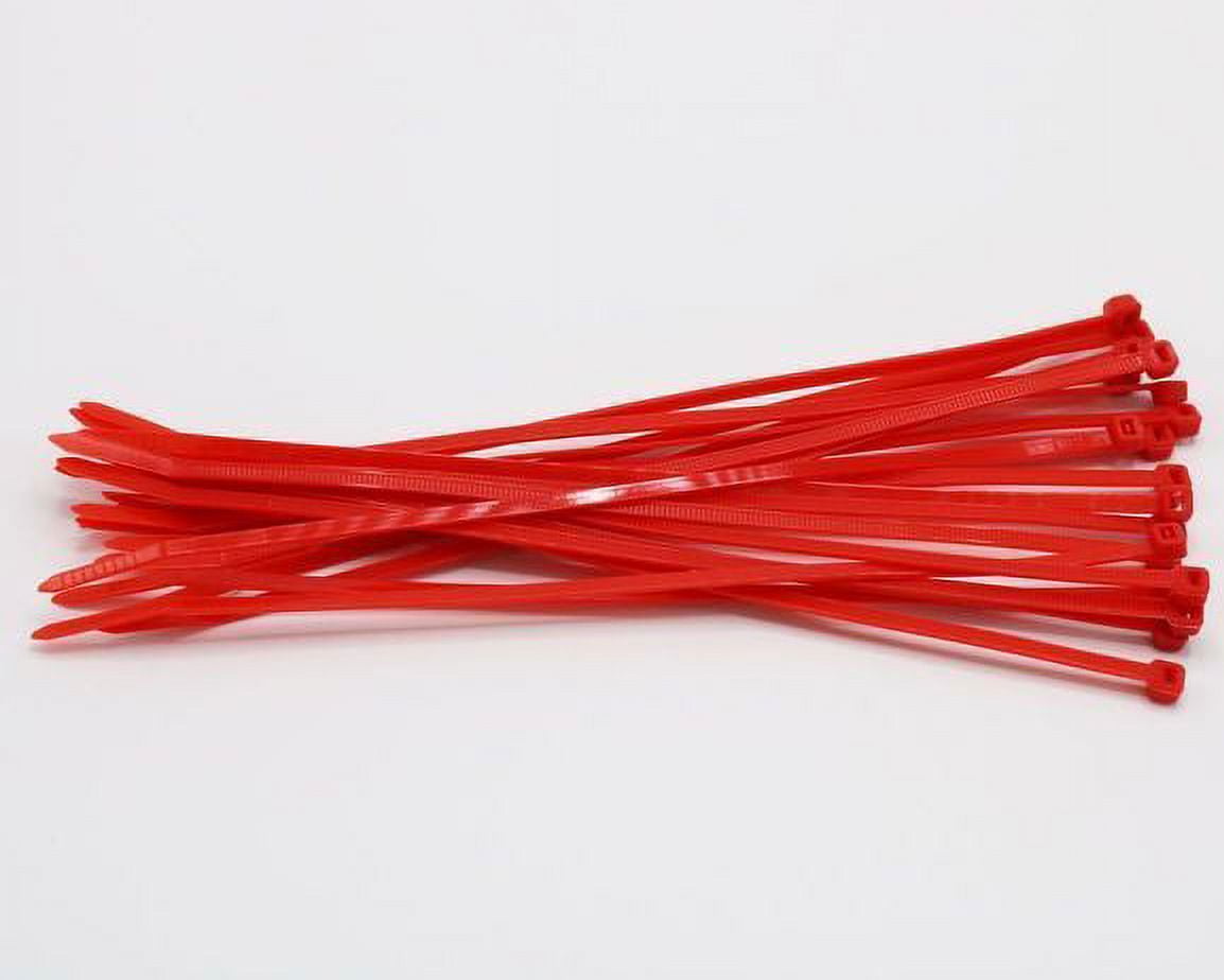 7" x 50 LB Cable Ties (100/bag) - Red - Walmart.com