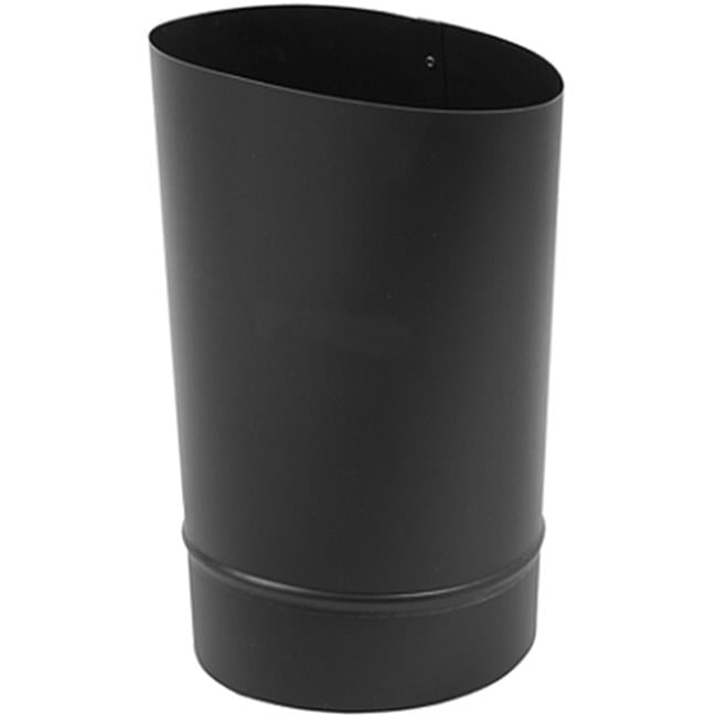 7 x 6 in. 24 Gauge Oval To Round Stove Pipe Reducer, Black, High ...