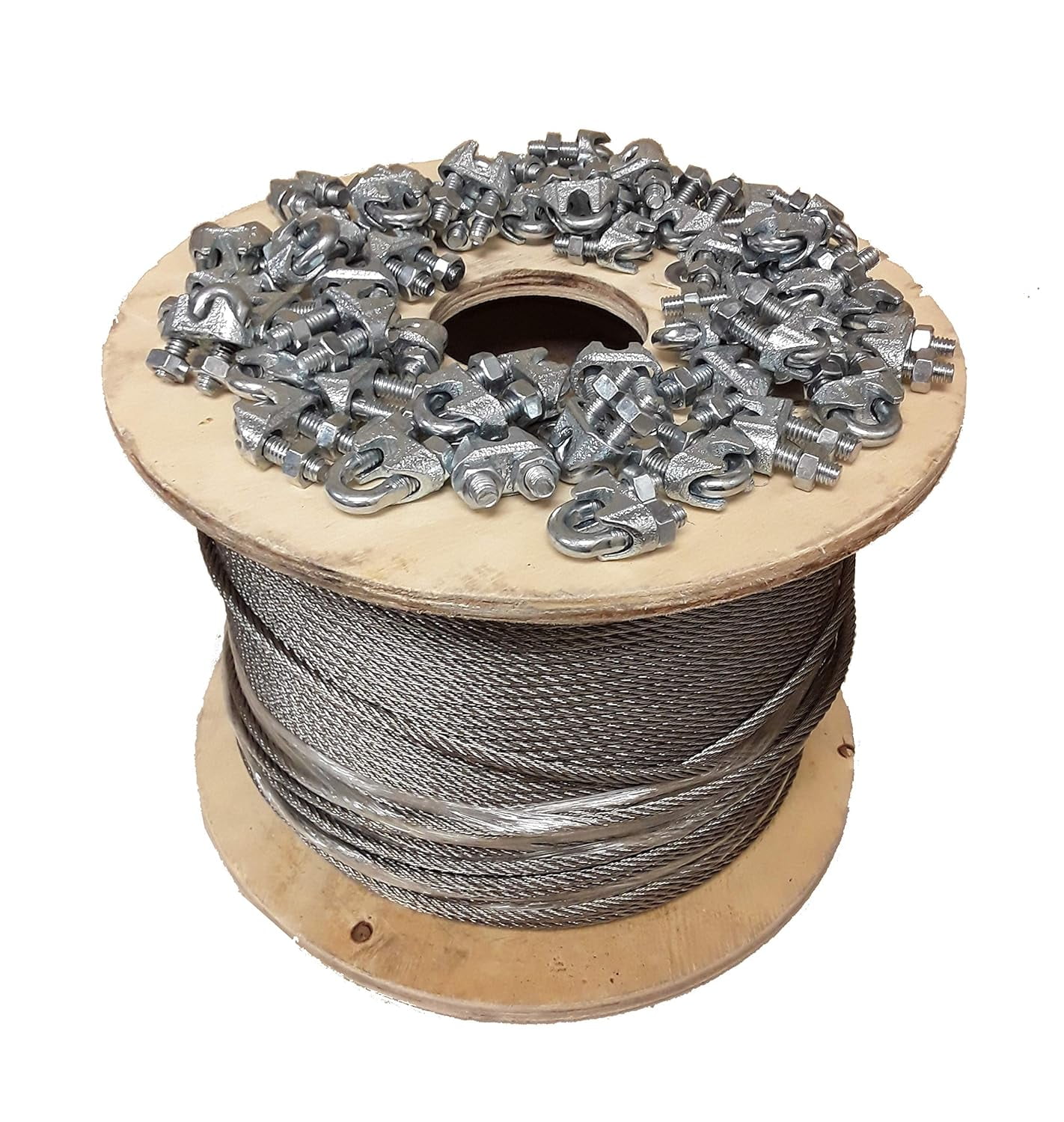 7 x 7 Galvanized Aircraft Cable Wire Rope 1/16" 1000 ft with Cable ...