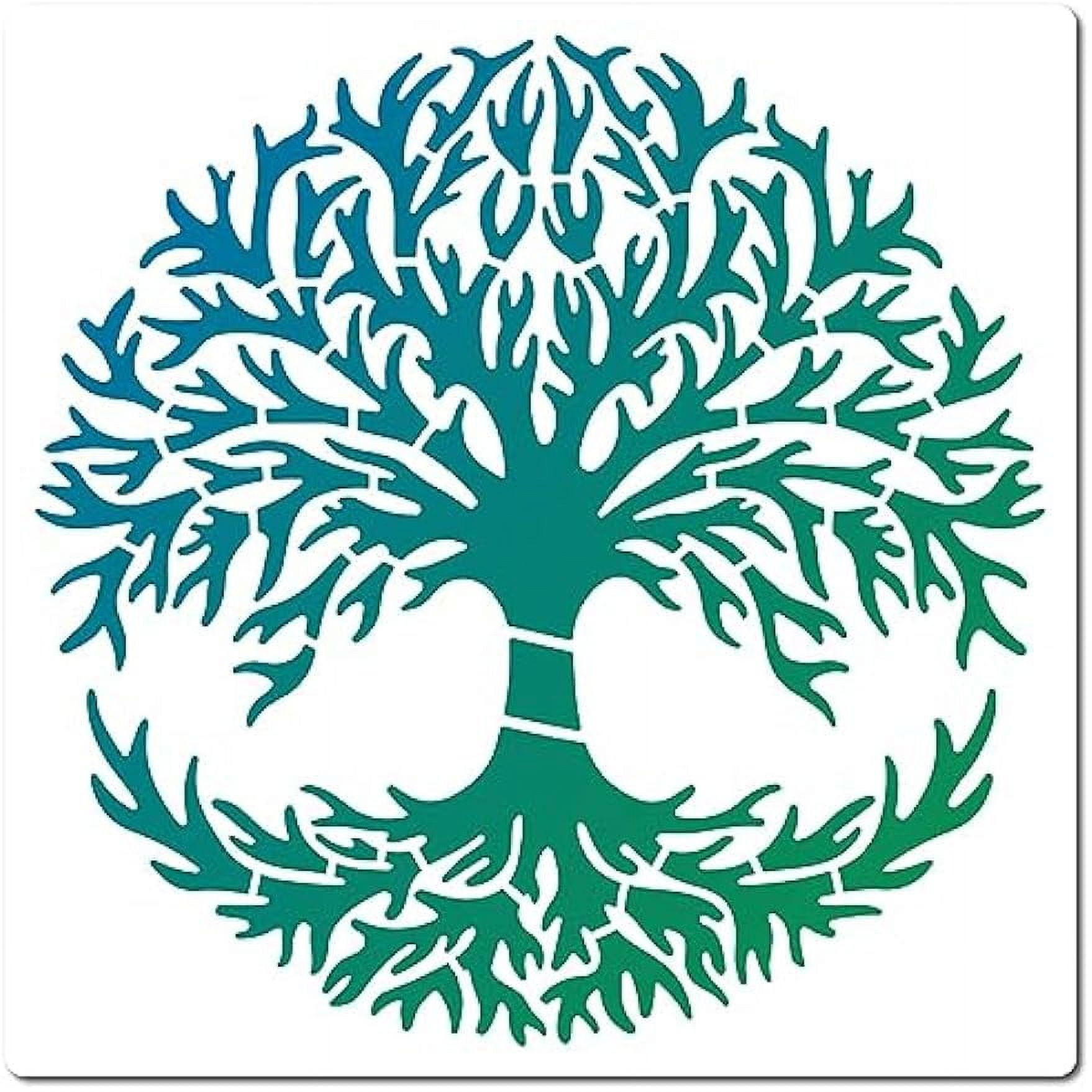 7 x 7" Tree Root Stencil Tree of Life Hollow Out Stencils Reusable Tree ...