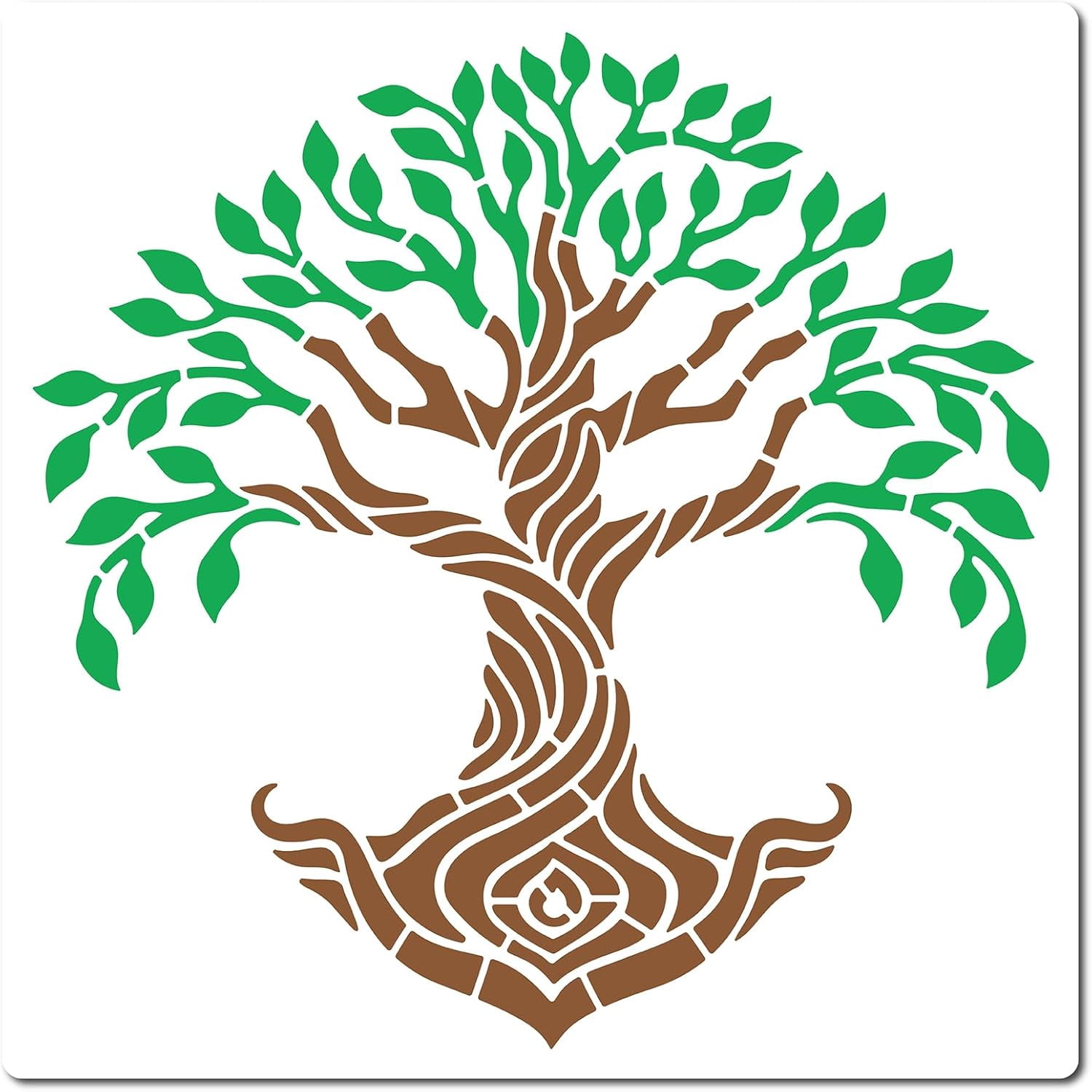 7 x 7 Tree Stencils Tree of Life Stencil Reusable Tree Root Natural ...