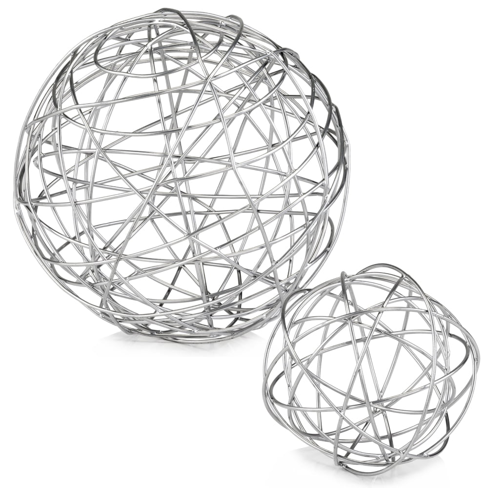 7" x 7" x 7" Silver Large Wire Sphere - Walmart.com