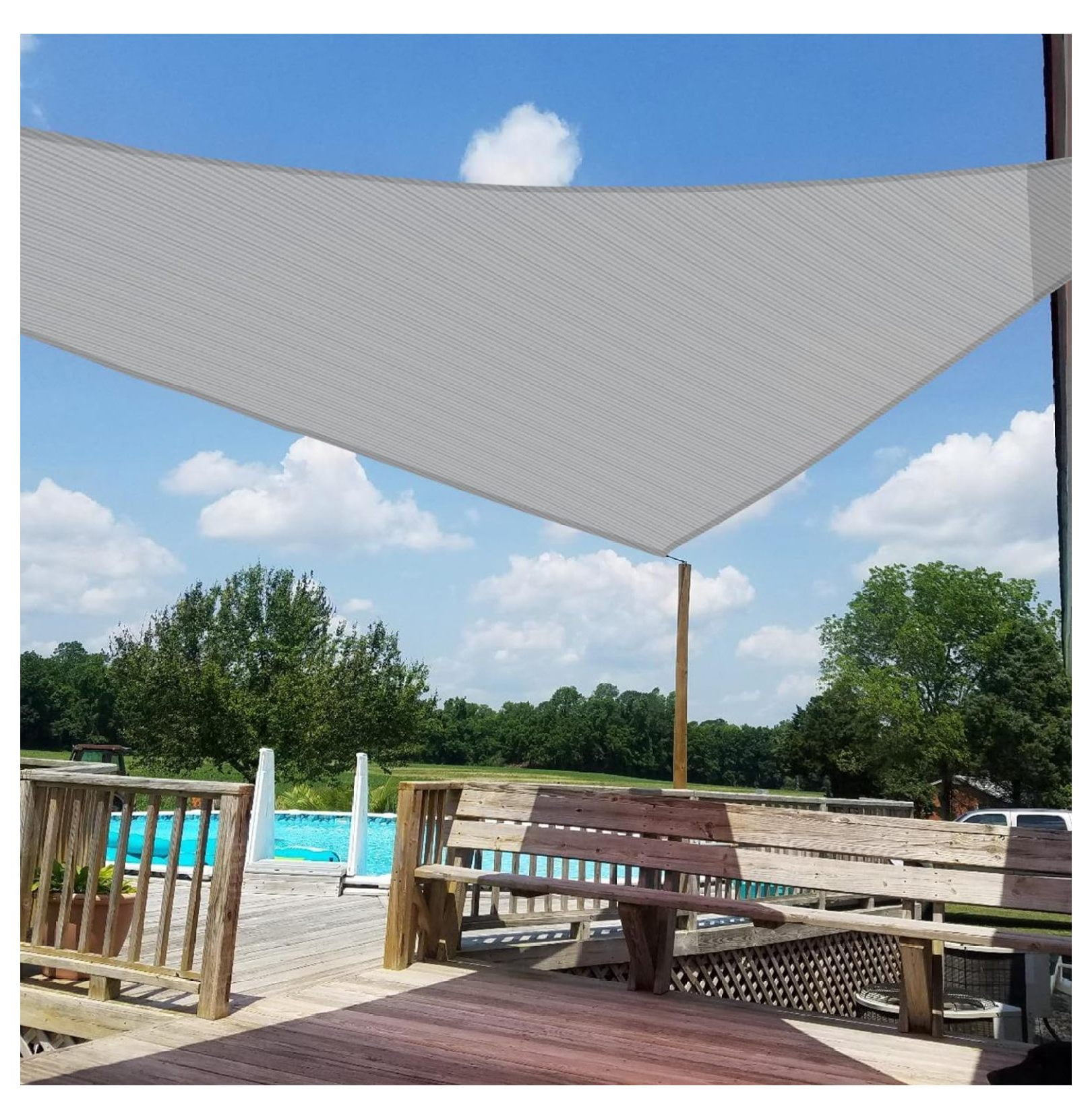 7' x 7' x 7' Sun Shade Sail Triangle Outdoor Canopy Cover UV Block for ...