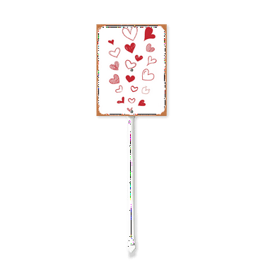 Multi-Colored Heart-Shaped Yard Stake Set, Party Decor, Wedding, 50 ...